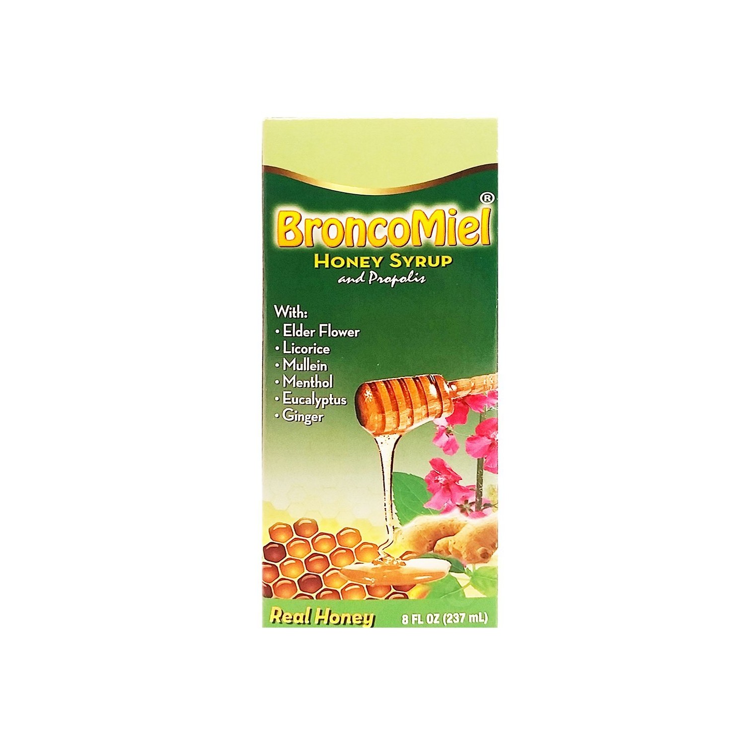 BroncoMiel Syrup 8 oz - Jarabe con Miel (Pack of 1) - ibspot.com