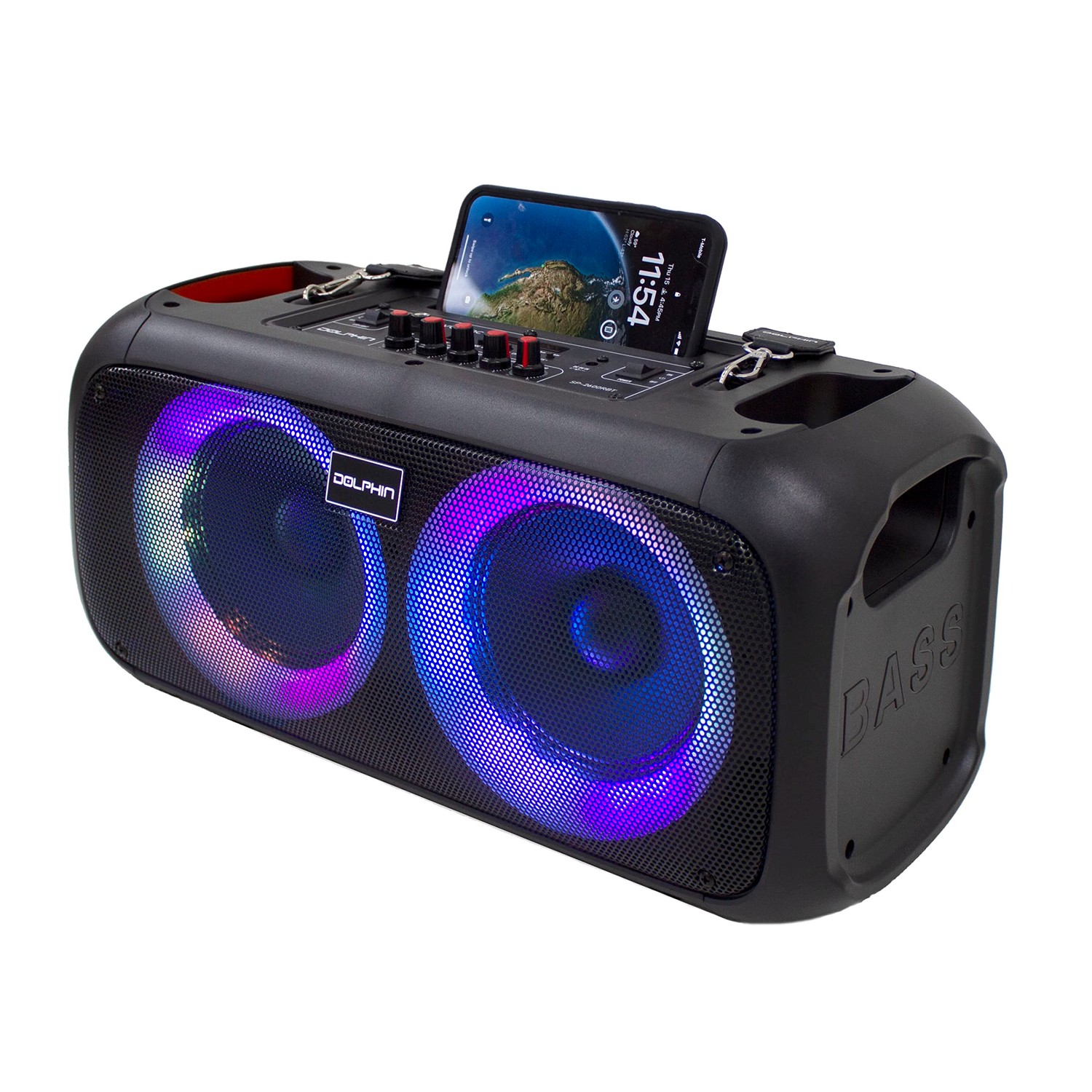 Dolphin Boombox Portable Bluetooth Speaker - Crisp Sound - Dual 6.5 ...