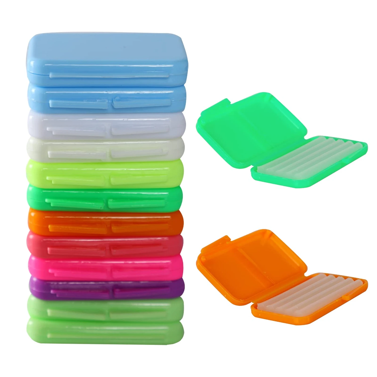 MorTime 12 PACK Braces Wax Dental Wax with Colorful Storage Cases, 60 ...