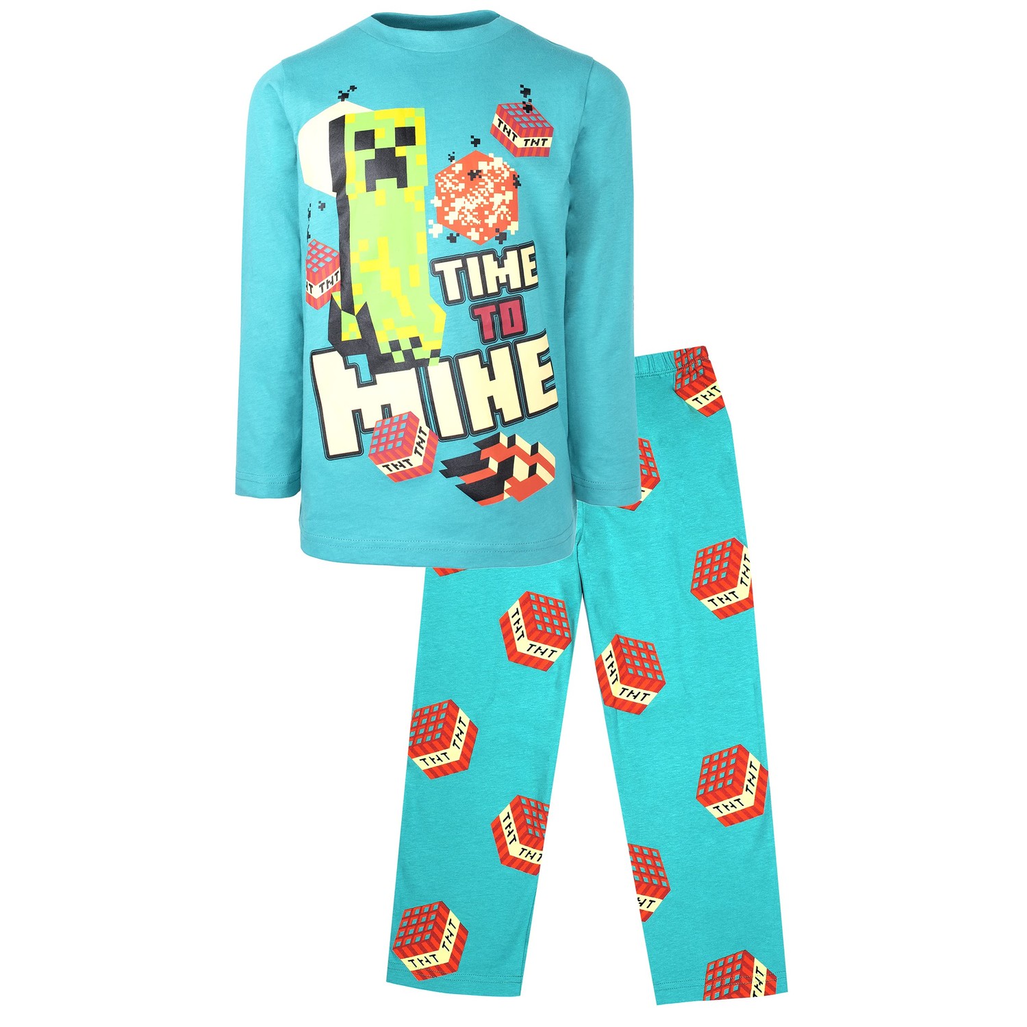 Minecraft Minecraft Boys Pyjamas - 100% Cotton Long Sleeve Pyjama Set ...