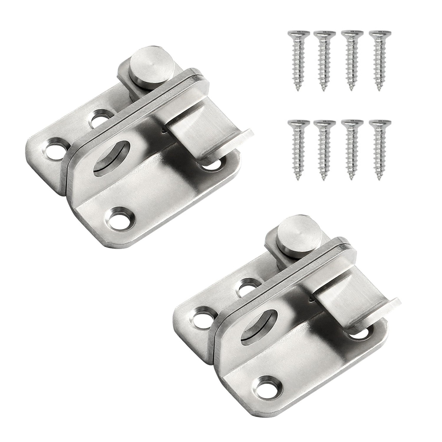 LONGHAO 2 + 8 Pieces Stainless Steel Small Deadbolt Lock Door Bolt ...