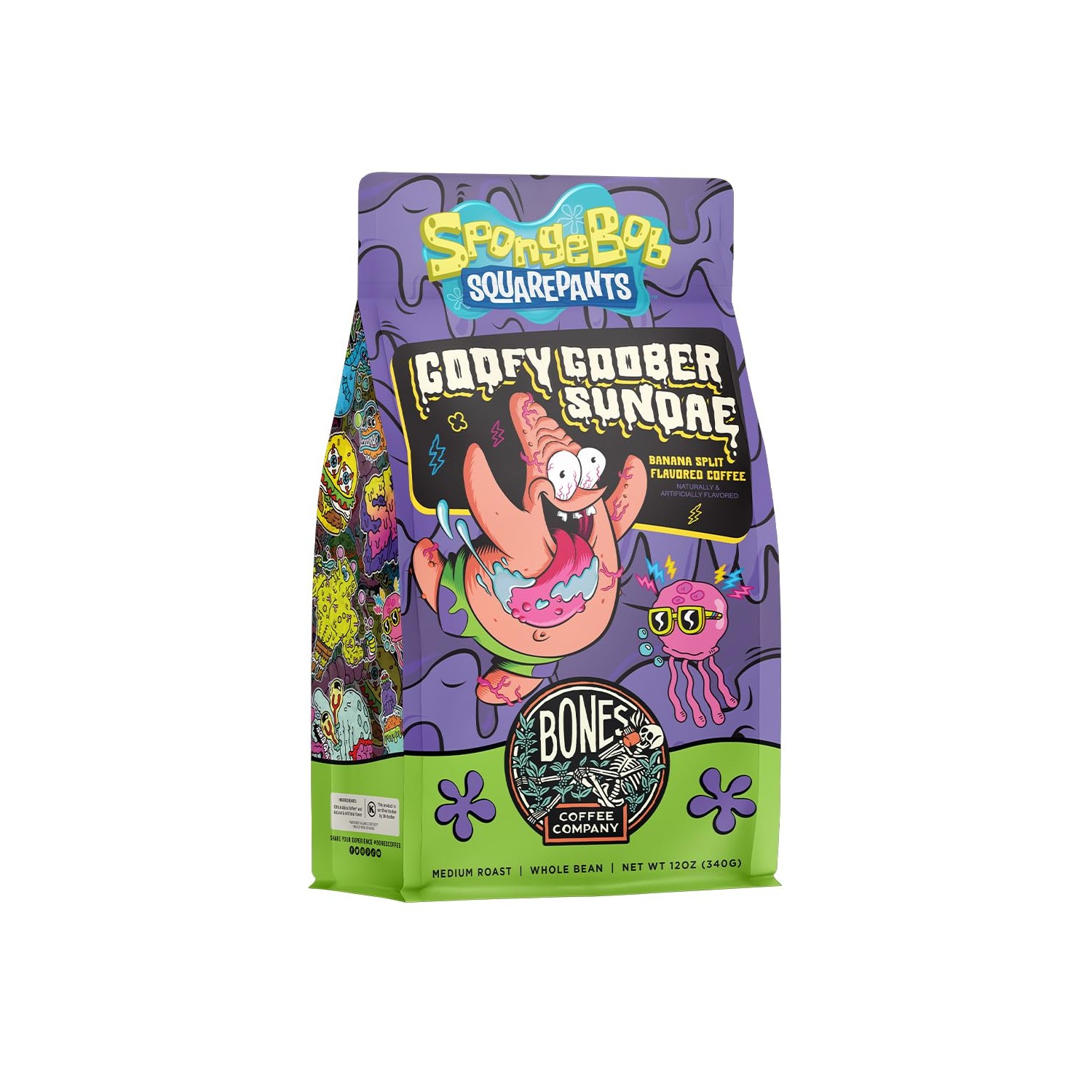 Bones Coffee Company Goofy Goober Sundae Ground Coffee Beans Banana ...