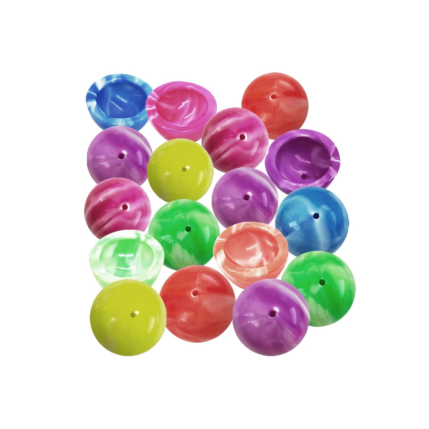 ArtCreativity Marble Rubber Poppers for Kids, Pack of 12, Pop-Up Half ...