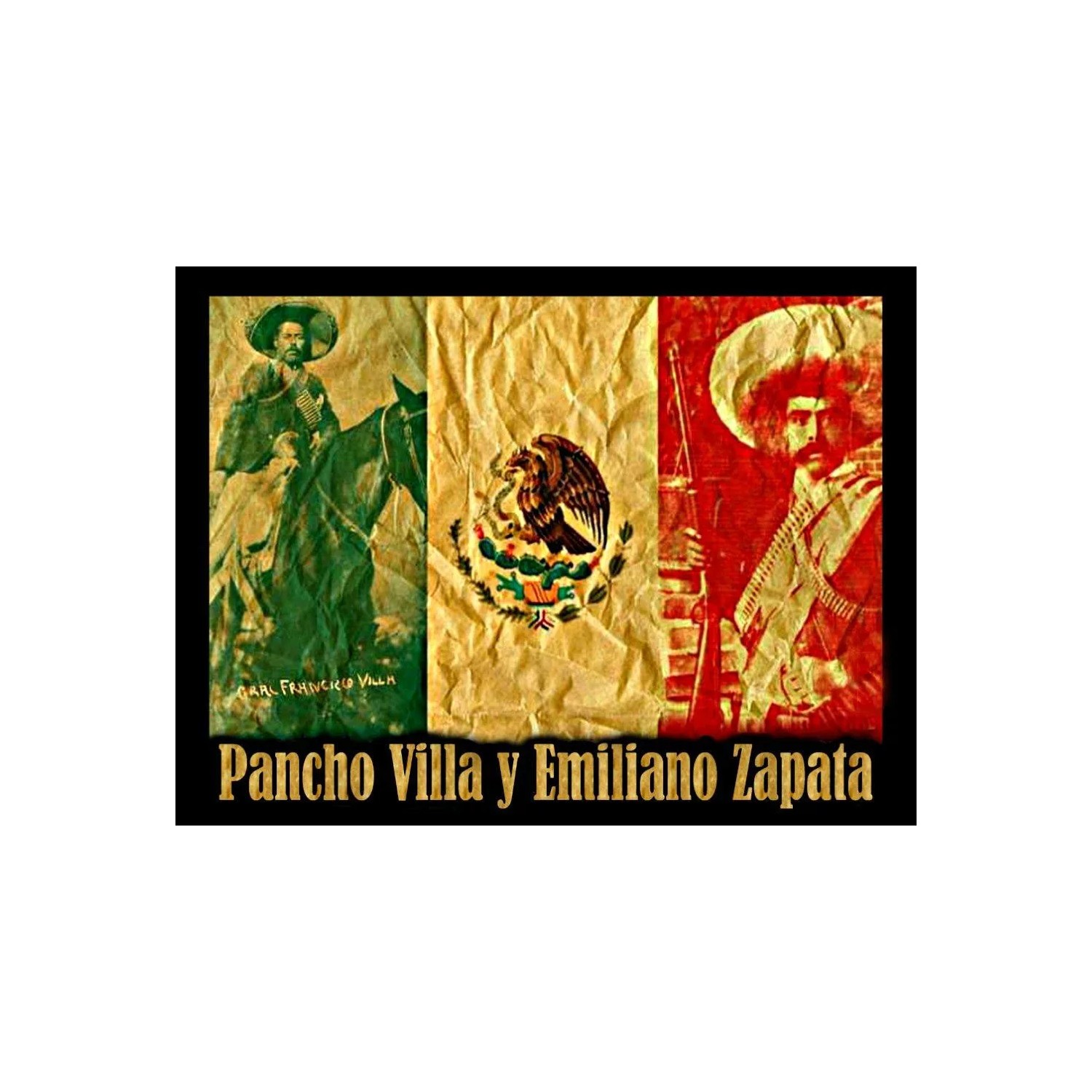 OMSC Pancho Villa y Emiliano Zapata Metal Sign, Mexican revolution ...