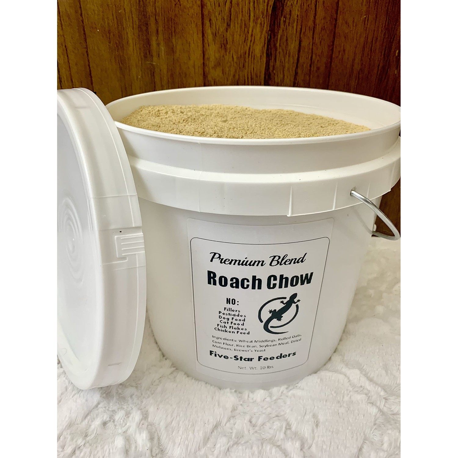 10 lb. (2 Gal. Bucket) Premium Roach Chow/Cricket Chow Protein Diet by ...