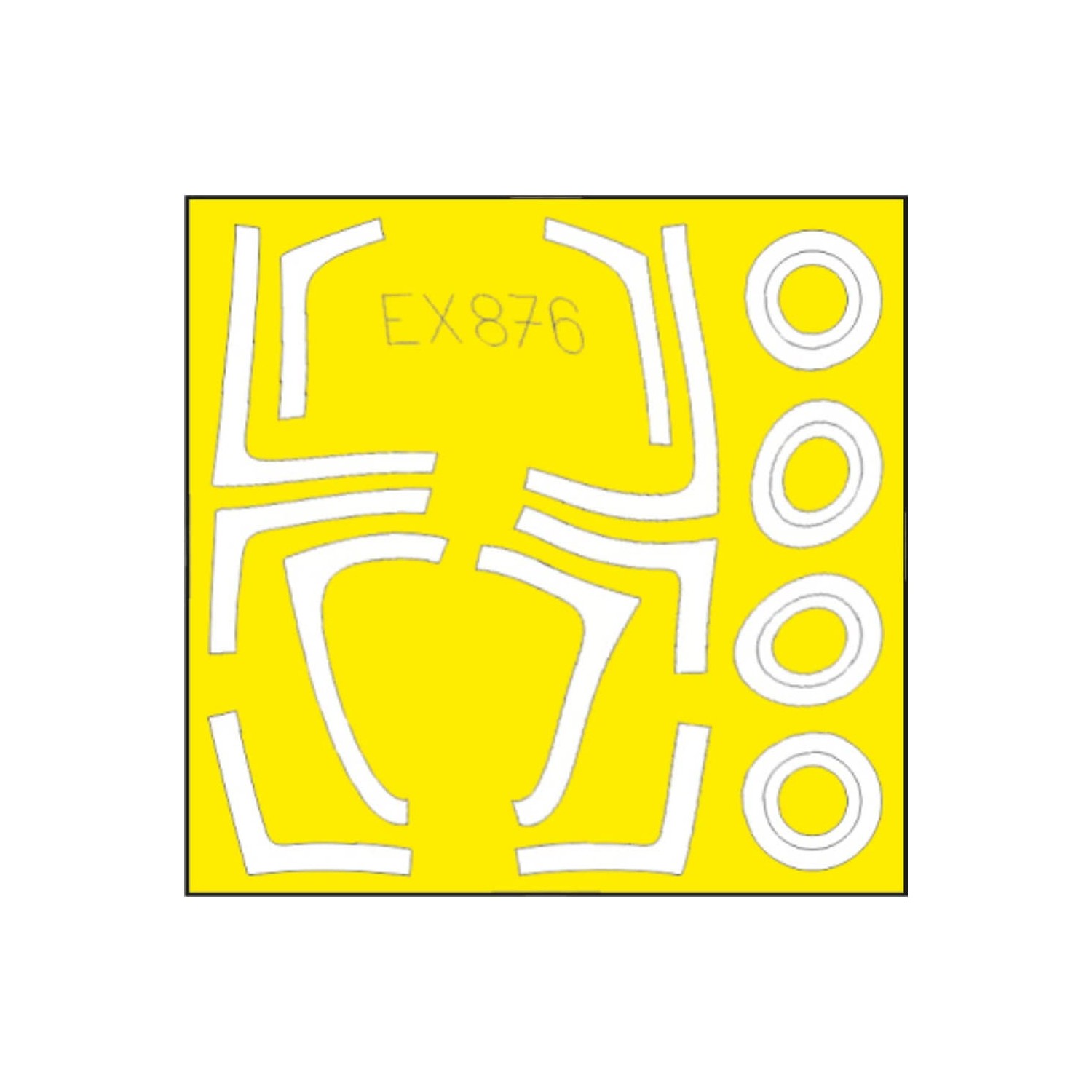 Edudo EDUEX876 1/48 Boeing EA-18G Growler Paint Mask Sticker (For Mon ...