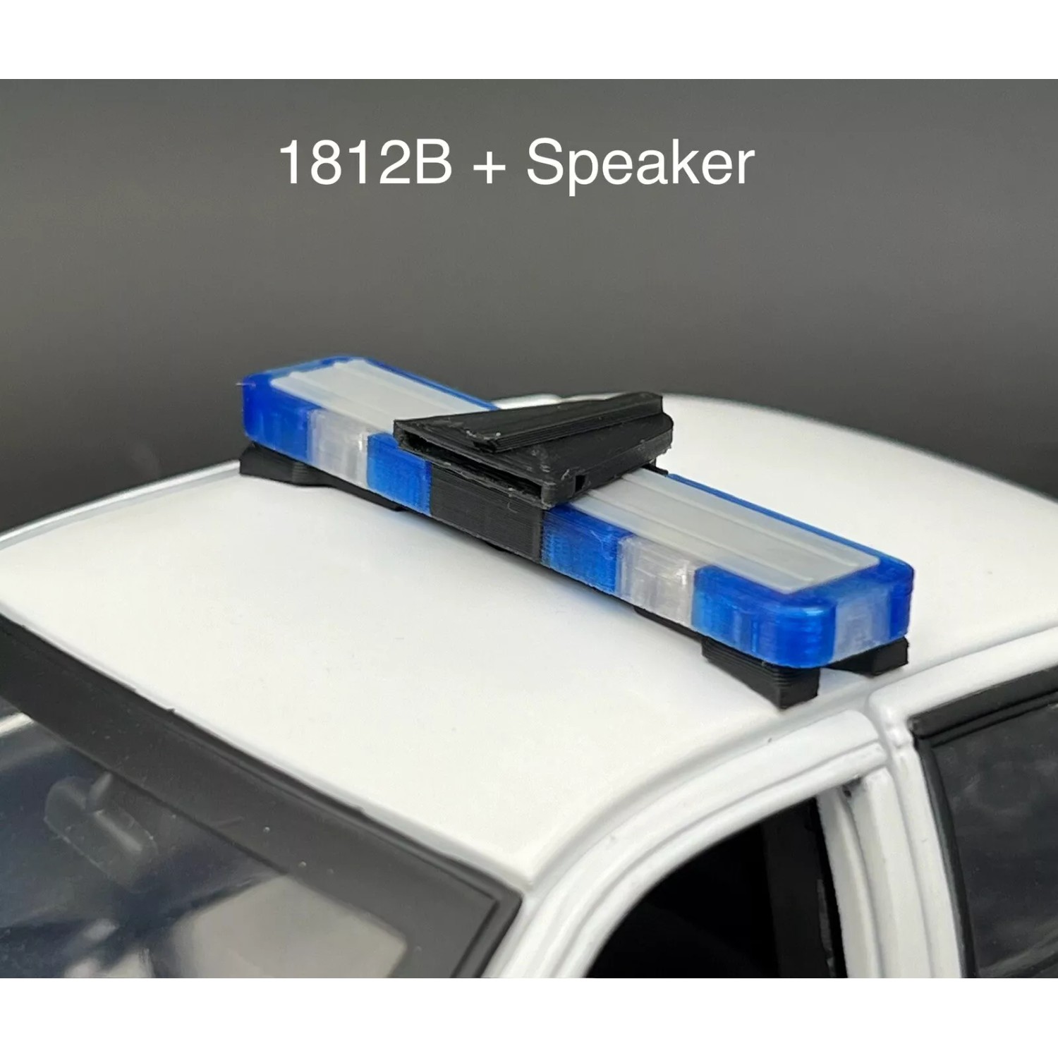 LED Ready Lightbar 1/18 LED Ready Whelen Edge Lightbar Blue w/ Speaker ...