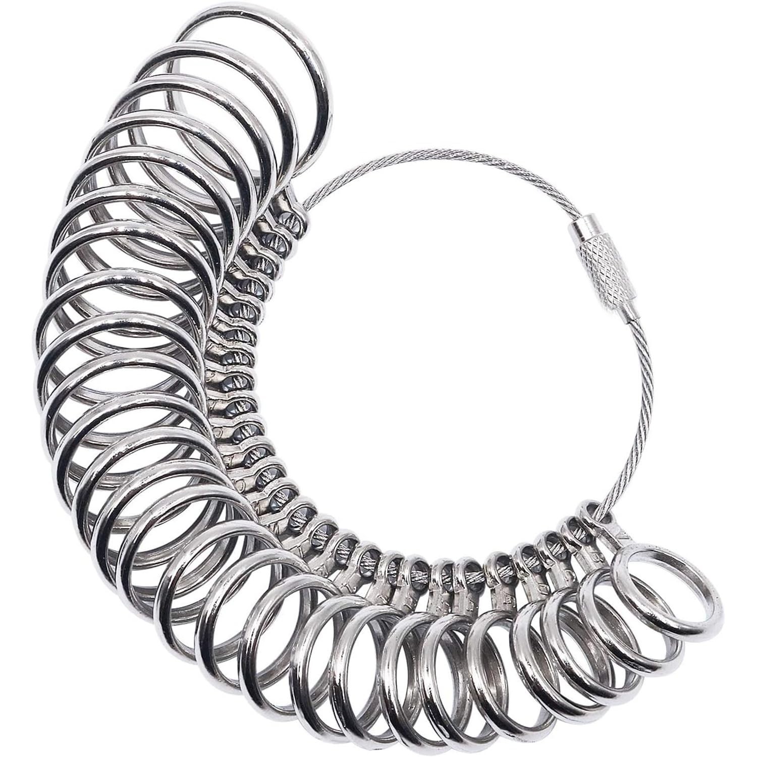 Ring Sizer Gauge Set, with Plastic Ring Sizer Belt Metal Finger ...