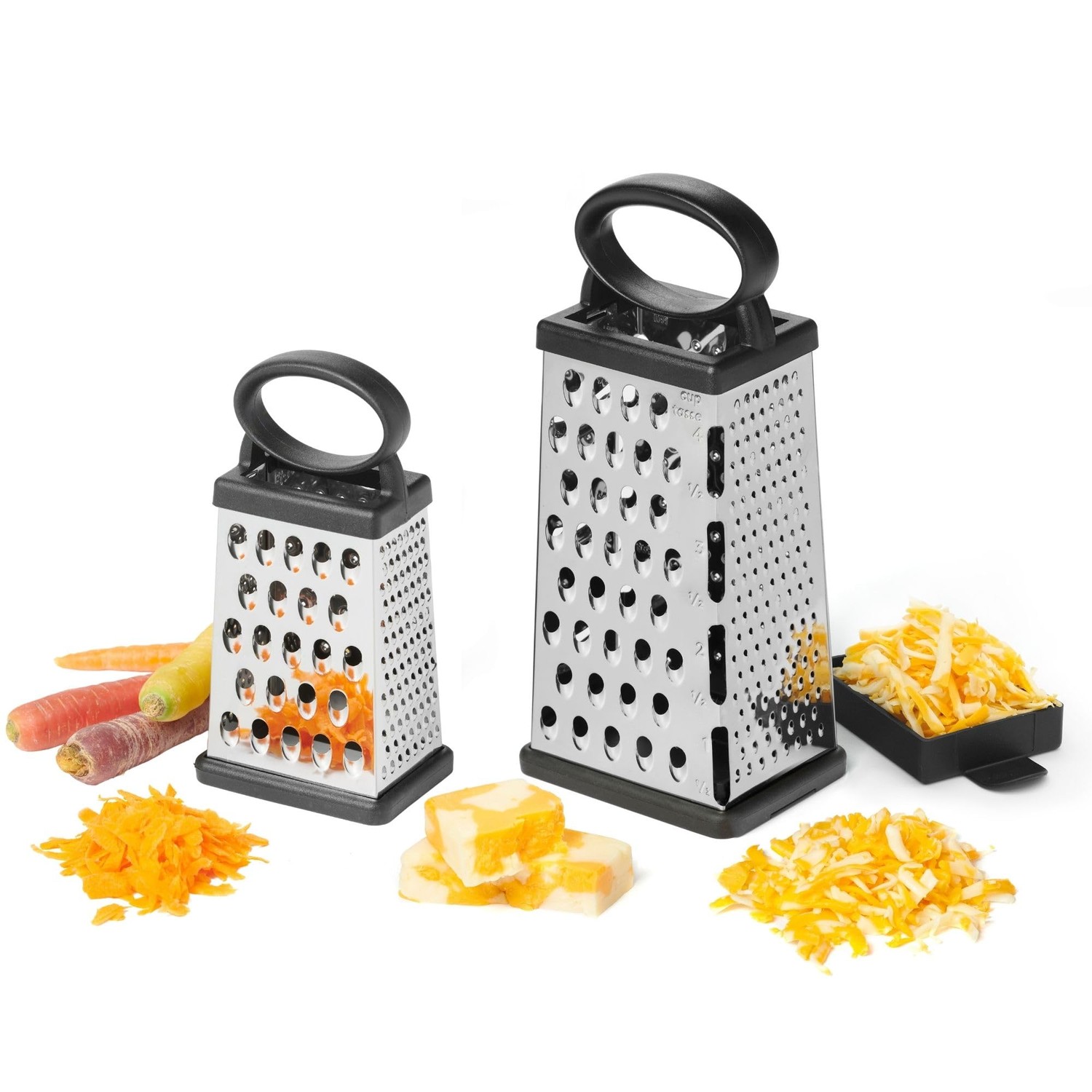 Starfrit Stainless Boxed Graters - Set of 2-9.8'' with Removable Base ...