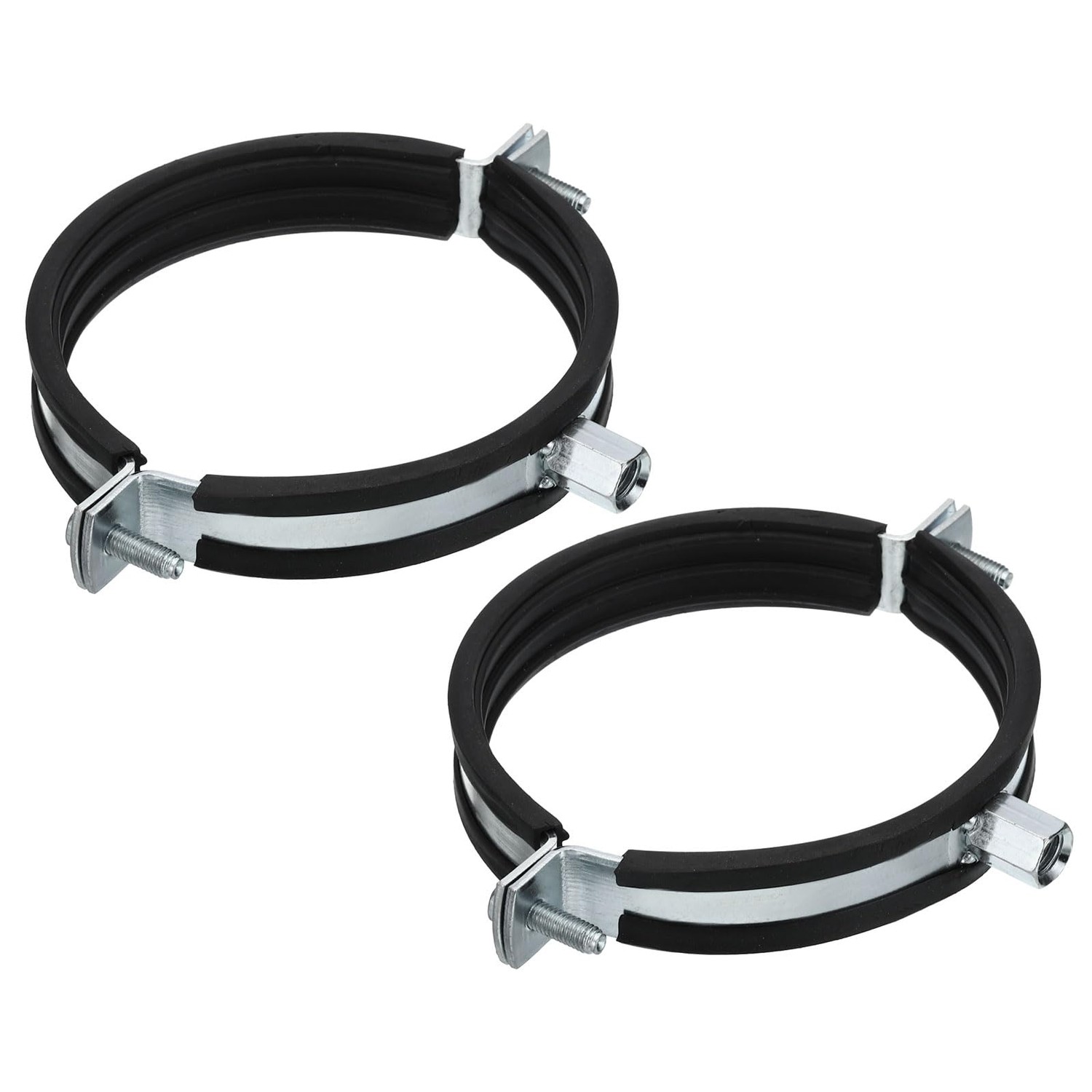 PATIKIL 2pcs 100mm Galvanized Iron Split Ring Pipe Hangers Adjustable ...