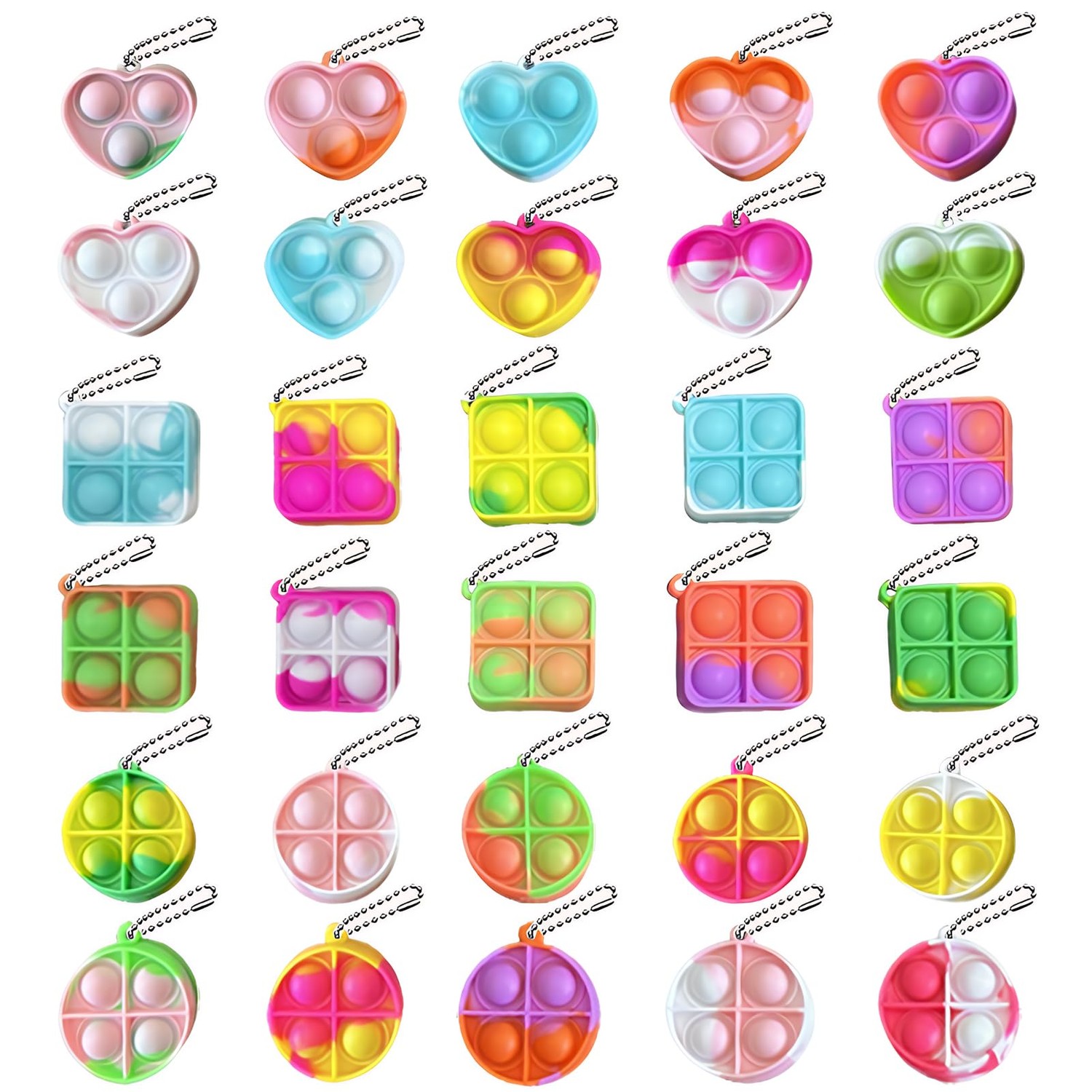 Party Bag Fillers for Kids, OIHCAZ 30PCS Pop It Fidget Toys, Mini ...