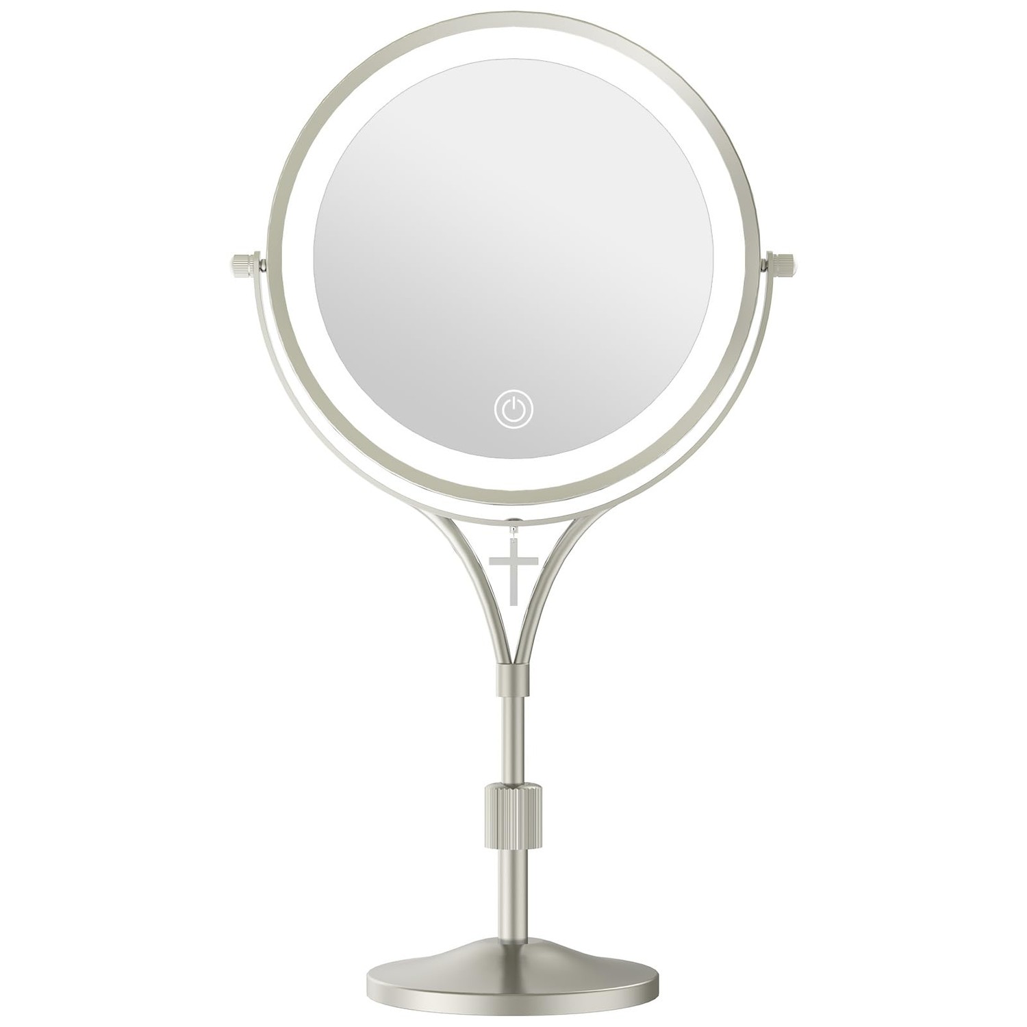 LANSI 1x/10x Magnifying Mirror with 3 Color Lights and Cross Dangle ...