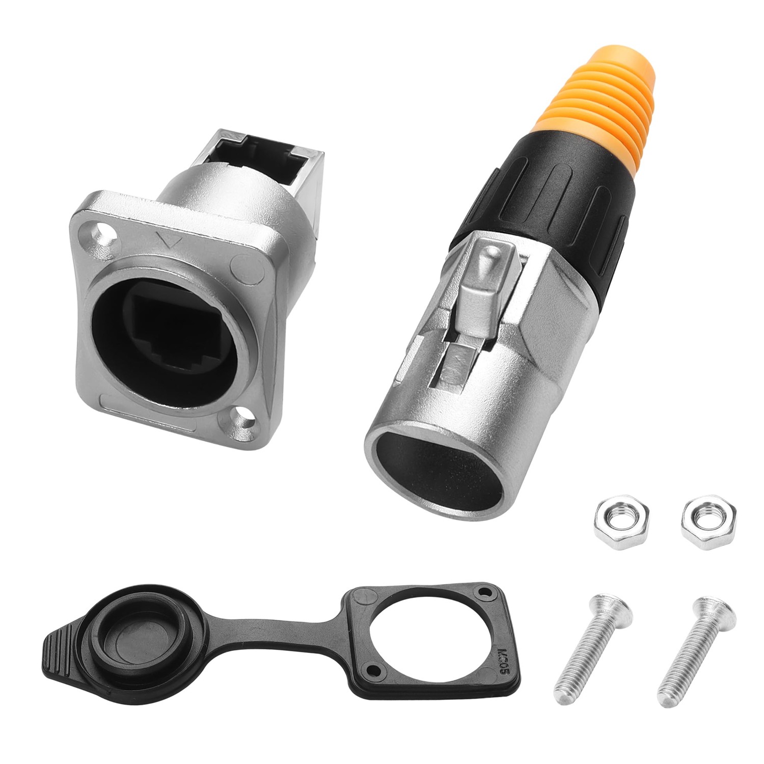 YACSEJAO Shielded RJ45 Interface Waterproof Socket D-Type Module Panel ...