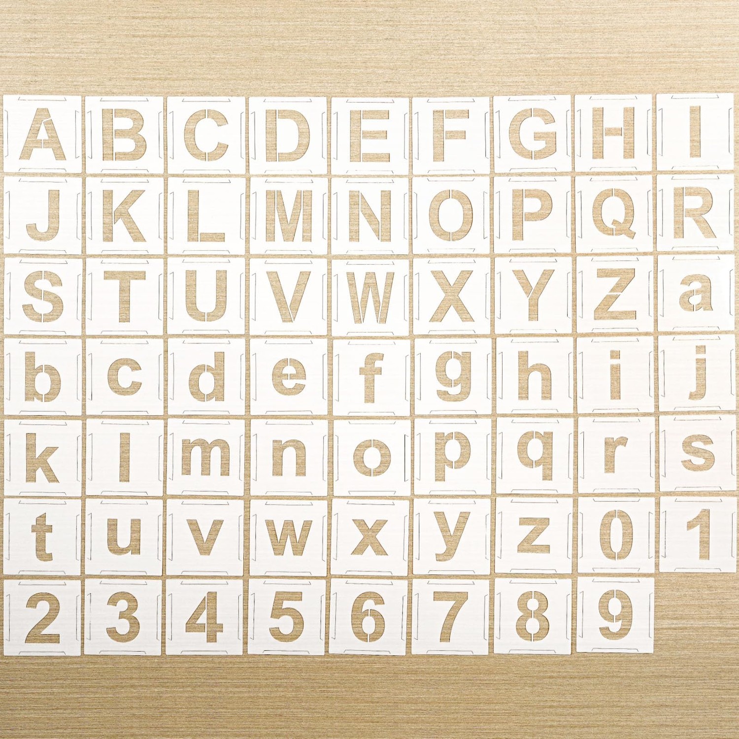 2 Inch Alphabet Letter Numbers Stencils, 62Pcs Reusable Plastic ...