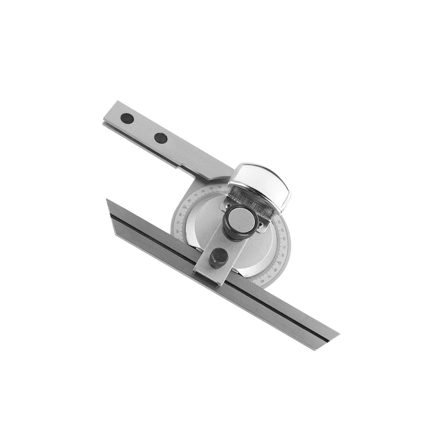 Protractor with Adjustable Rail 0-360°, Universal Protractor with ...