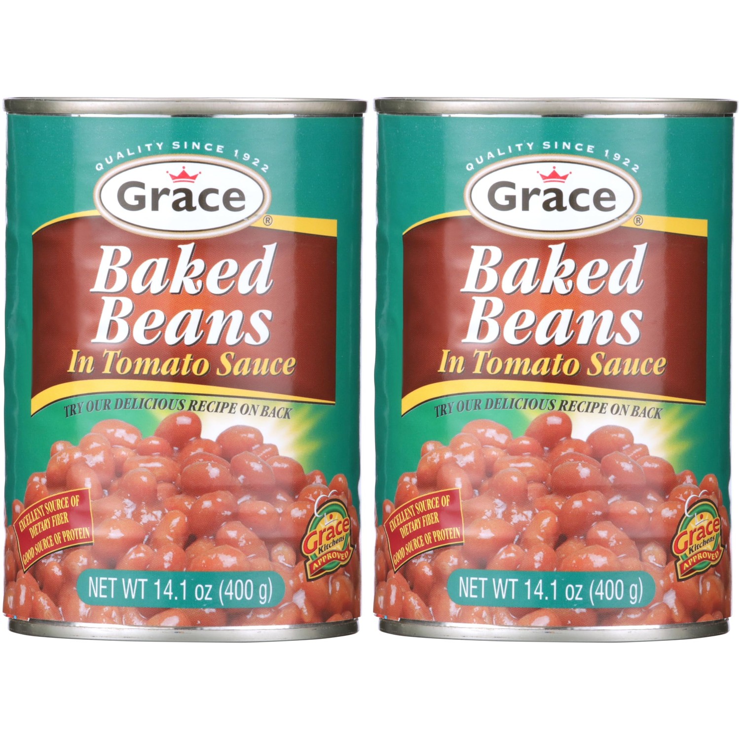Grace Baked Beans 14oz - 2 Pack Canned Baked Beans - Source of Plant ...