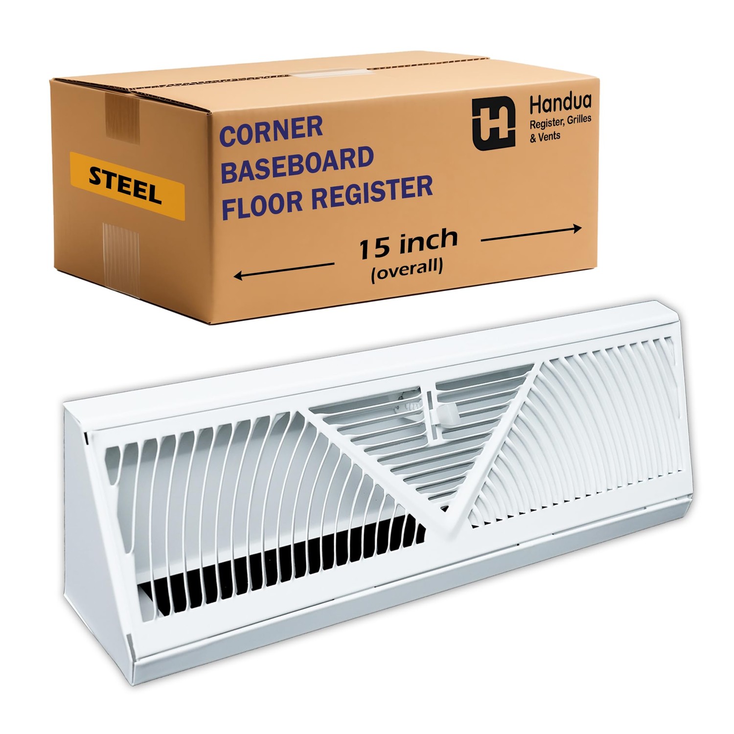 Fits 15" Baseboard Space | Corner Baseboard Register by Handua | Round ...