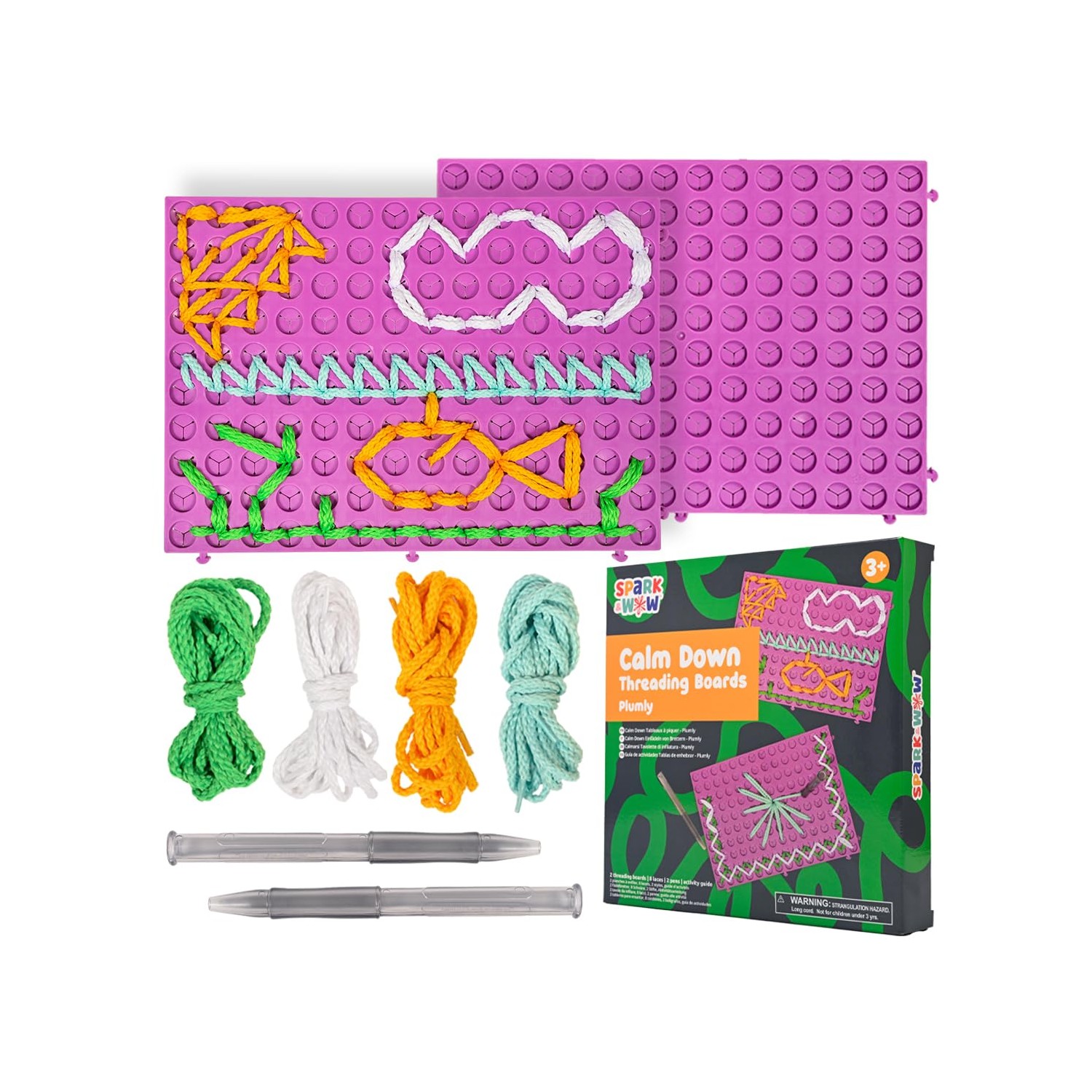 SPARK & WOW Calm Down Threading Boards | Plumly | Set of 2 | Sensory ...