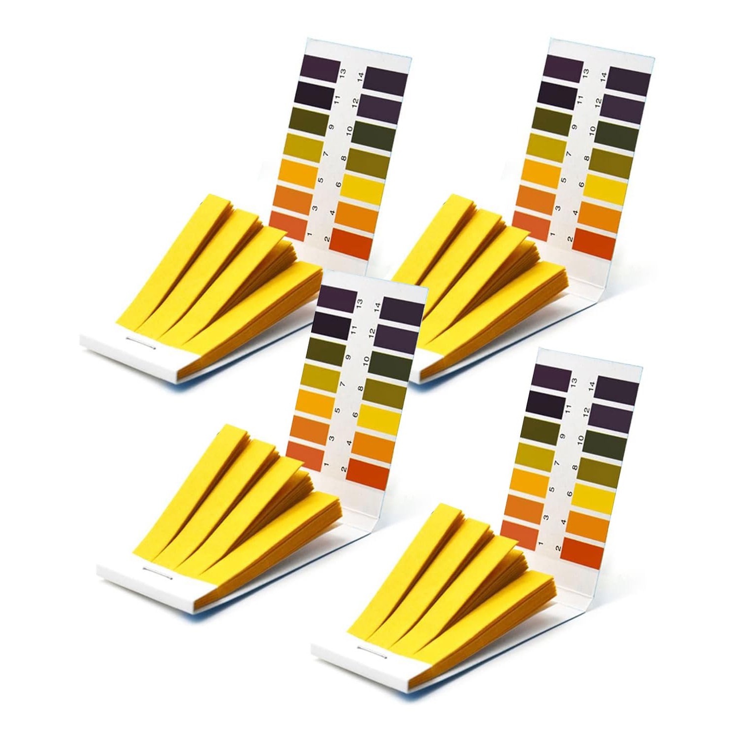 JOCXZI 4 Pack pH Value Test Strips - Measuring Range from 1 to 14 ...