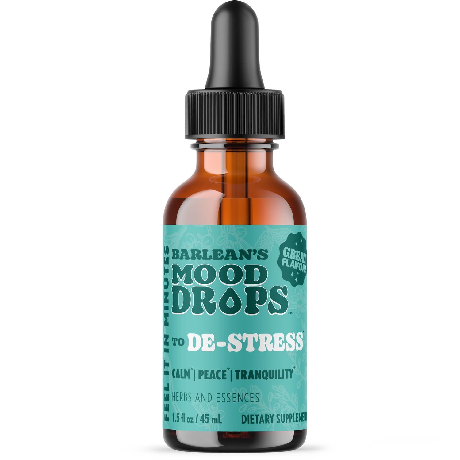 Barlean's Mood Booster Supplement, De-Stress Liquid Drop Supplements ...