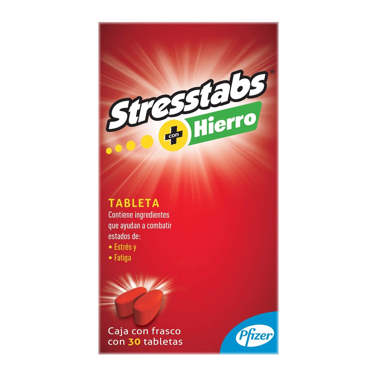 Stresstabs Multivitamínico con Hierro Frasco con 30 tabletas - ibspot.com