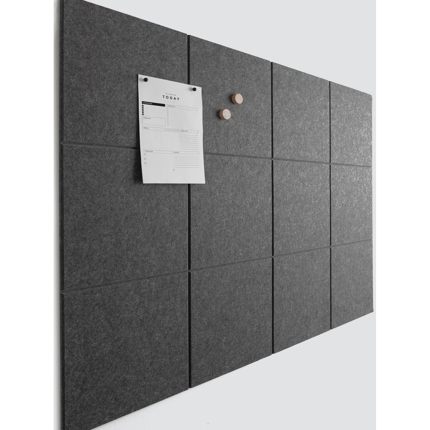 VIVELDA Large Cork Board for Office Black Felt Board Alternative - Felt ...