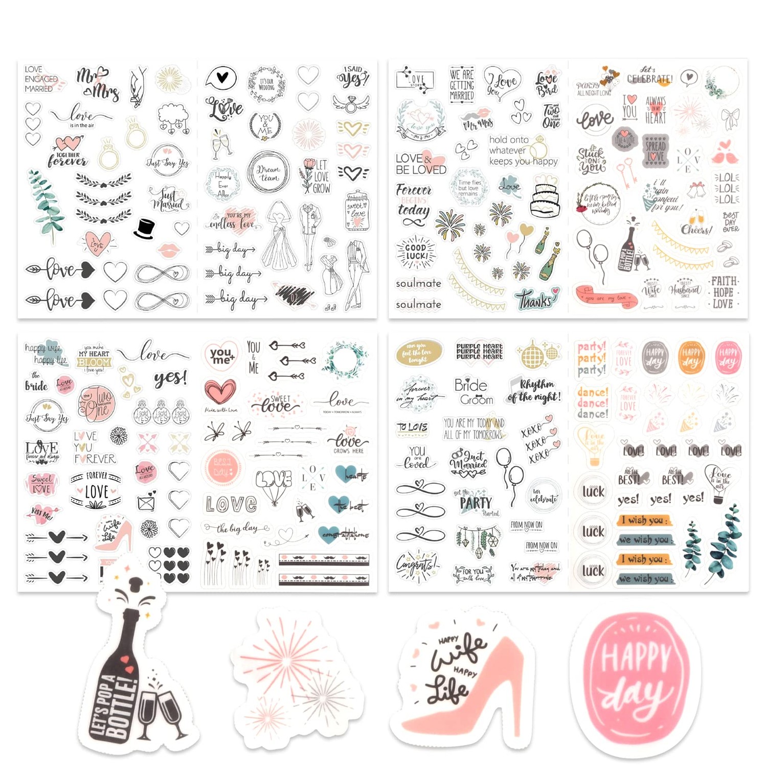 Daelesr Sticker Wedding Guest Book Sticker Wedding Sticker for Photo ...
