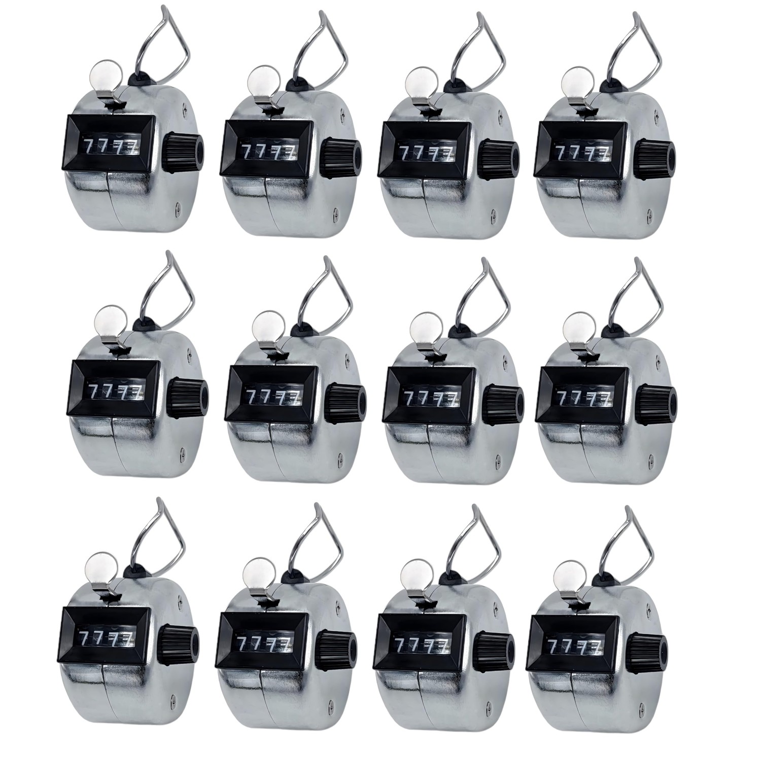 Zugar Land Metal Carnival Counters (Bulk - 12 Pack) (4 Digit) Silver ...