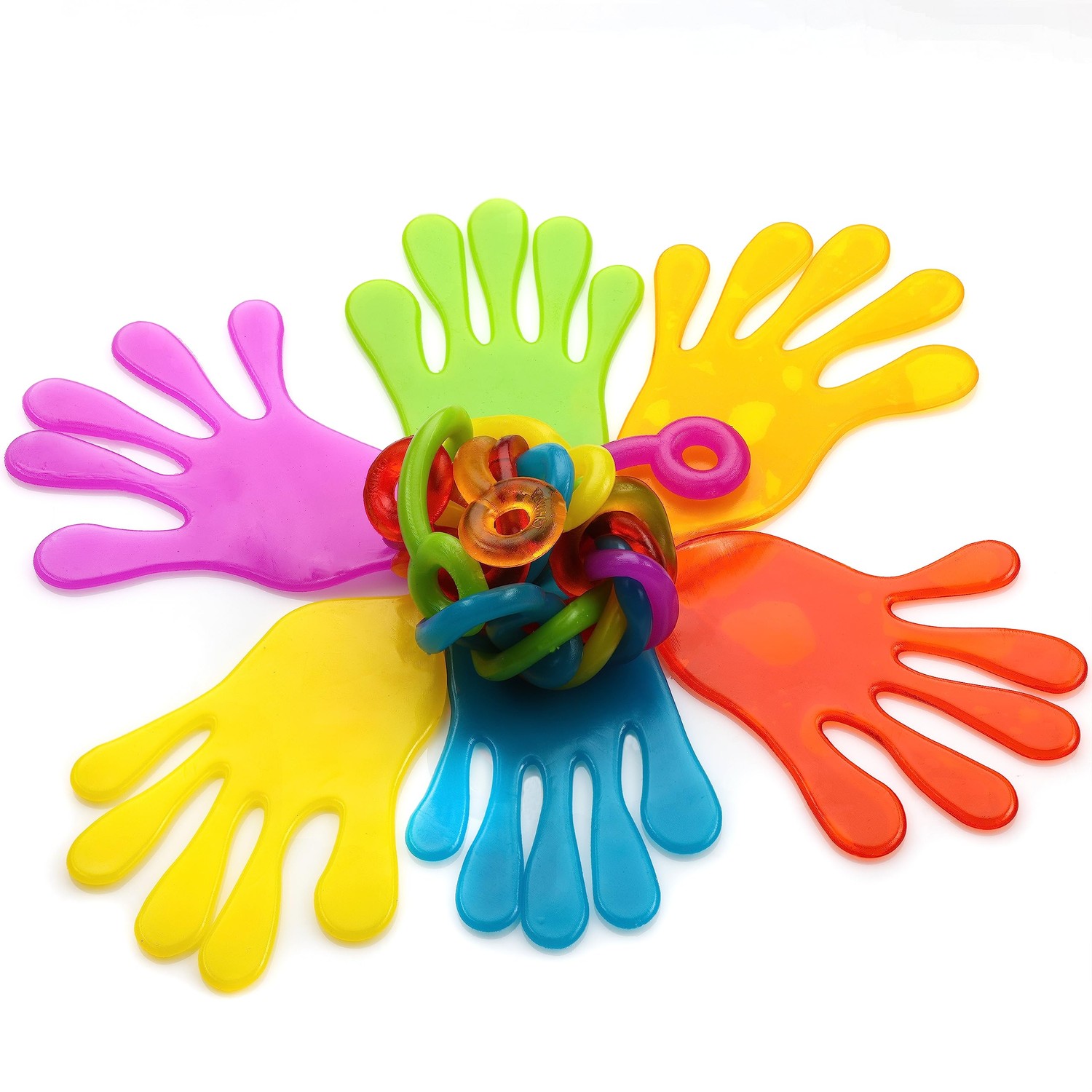Entervending Sticky Hands for Kids - 12 Pcs Jumbo Slappy Hands - 4 ...