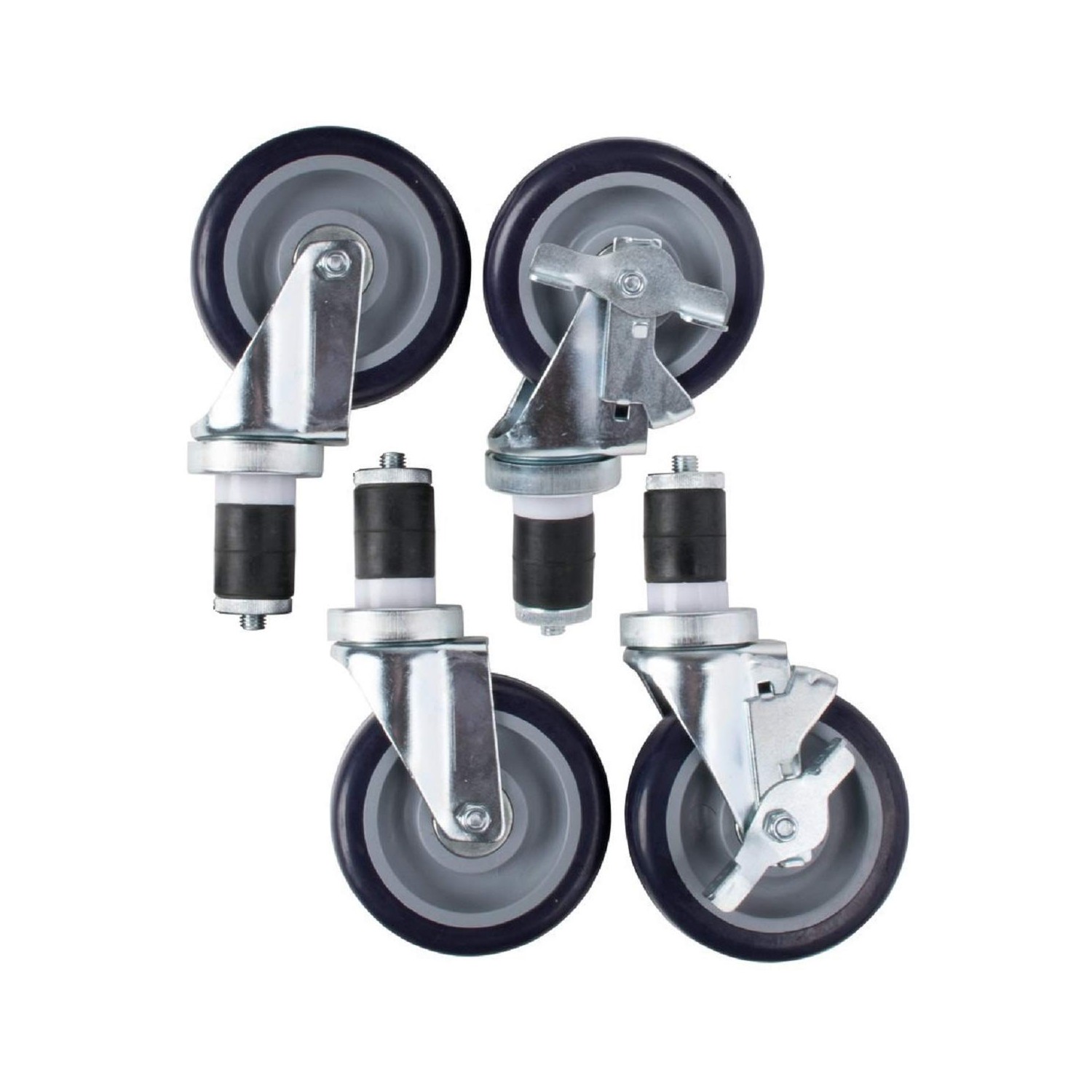 AmGood Work Table Wheels | Expanding Stem Caster | 4" Wheel, 2 with ...