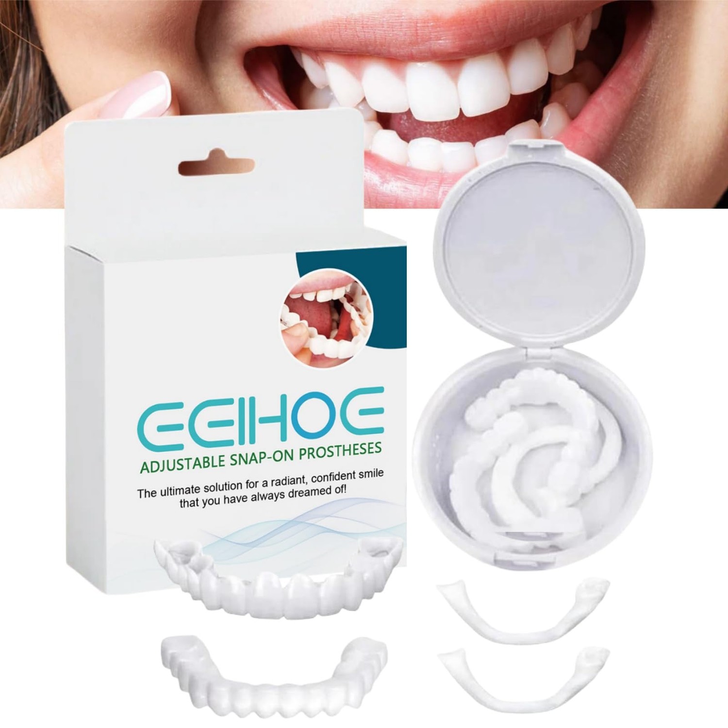 Instant Veneers Dentures,Clip in Veneers Teeth,Snap on Veneers Teeth ...