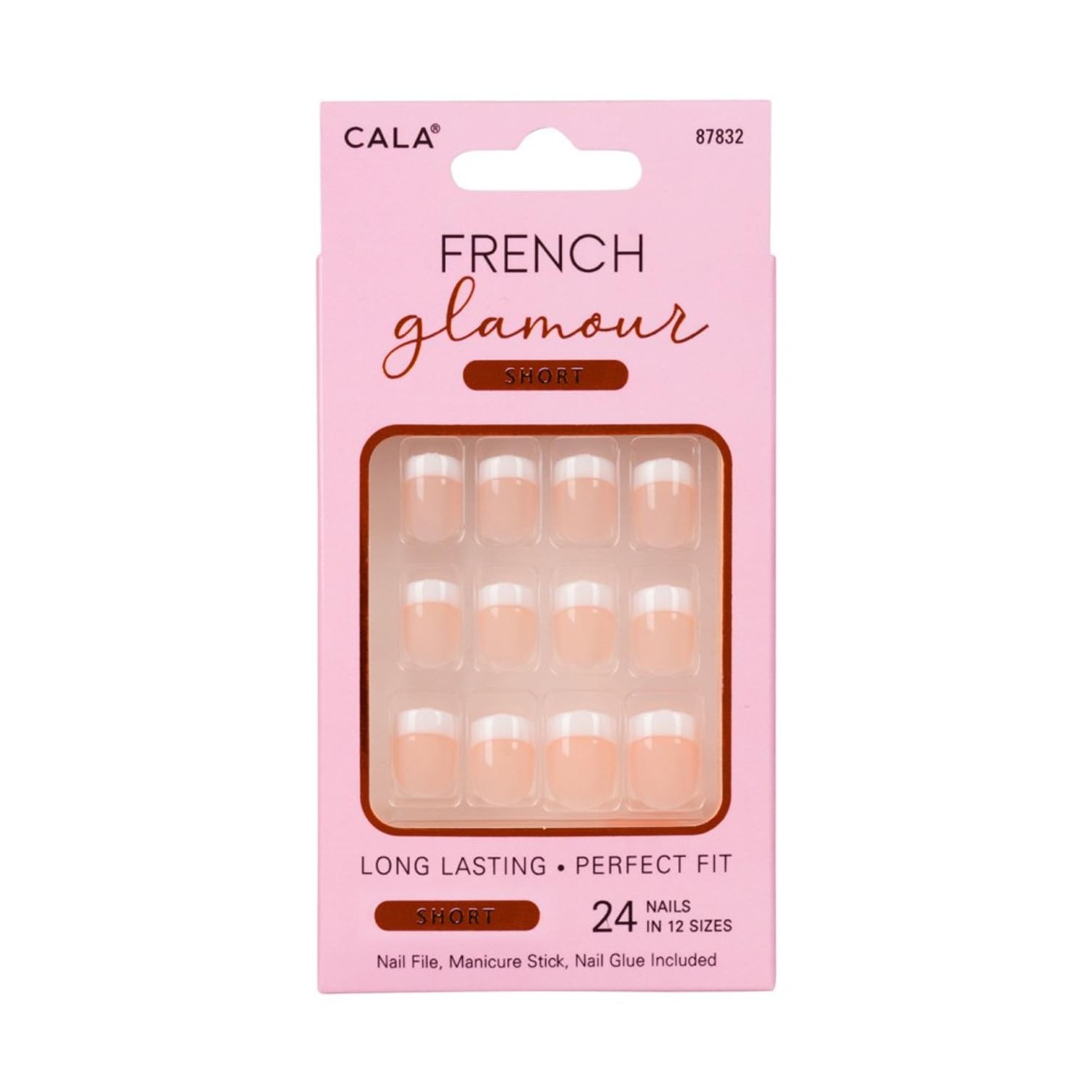 Cala French glamour 87832 - Kit de uñas de 24 unidades, 24 unidades ...