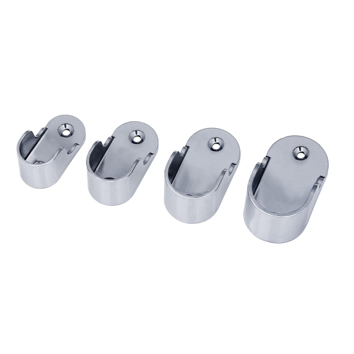 2 x Pipe Wall Brackets Oval Pipe Holder Clothes Rail Rail Holder ...