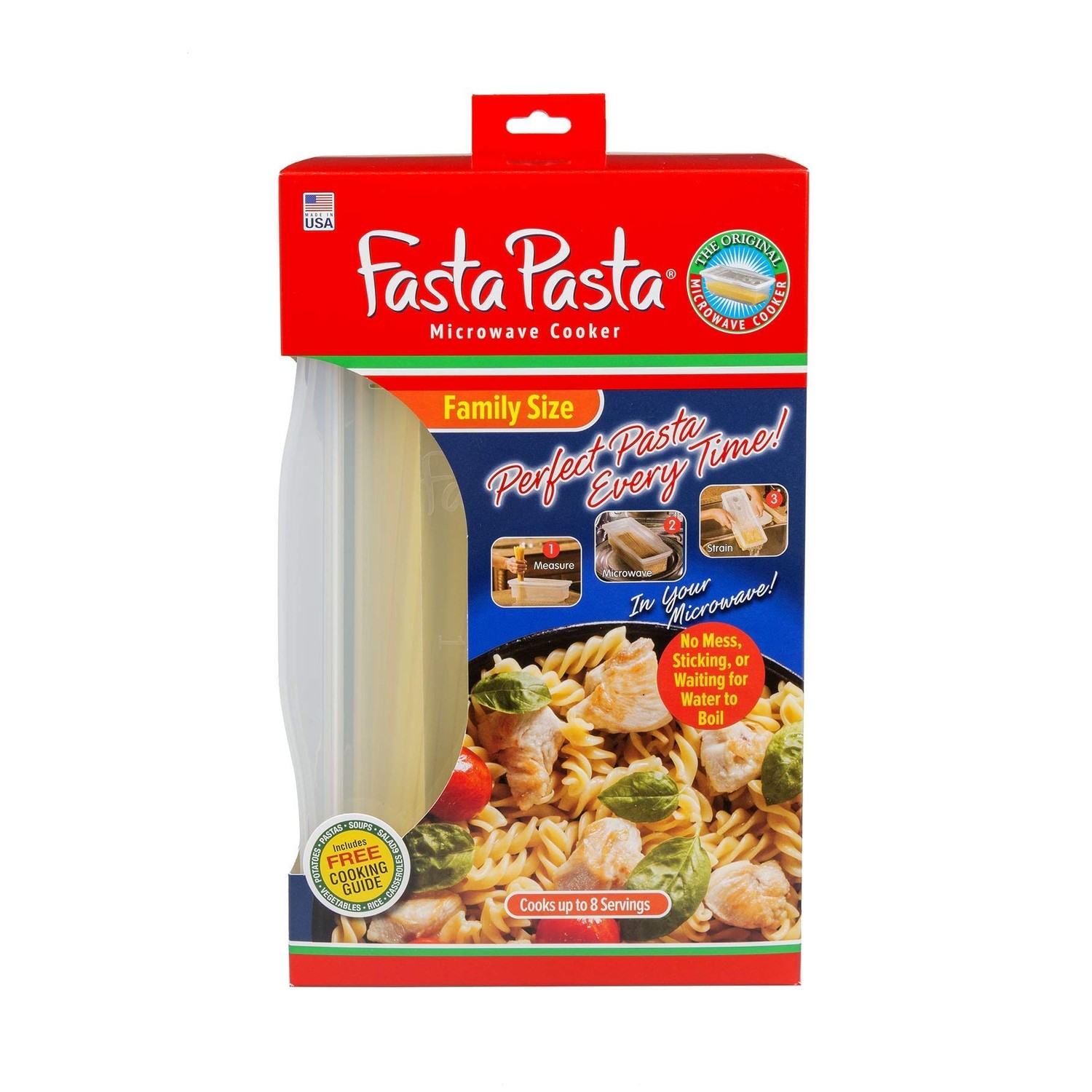Microwave Spaghetti Cooker -The Original Fasta Pasta Family Size ...