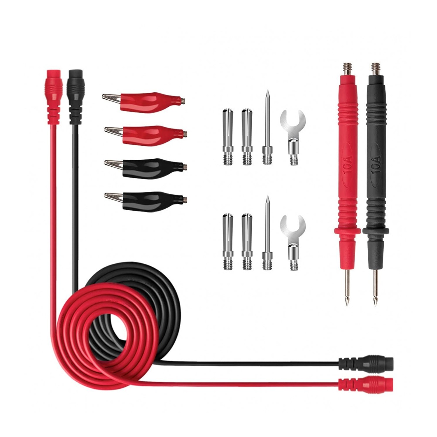 JZK Universal Electric Multimeter Test Cable Kit Including Test Cables ...