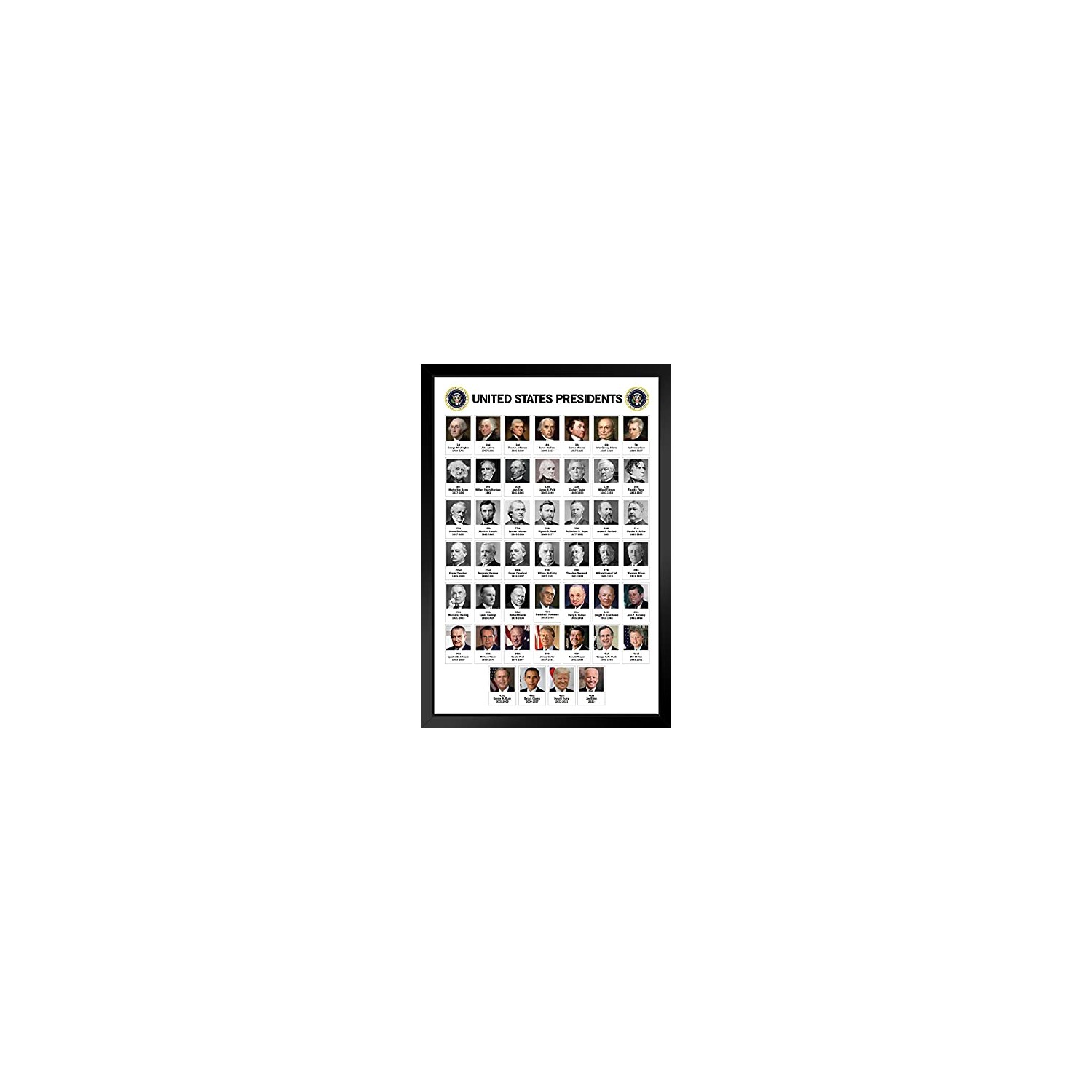 Updated 2022 Edition Presidents of The United States Chart with ...
