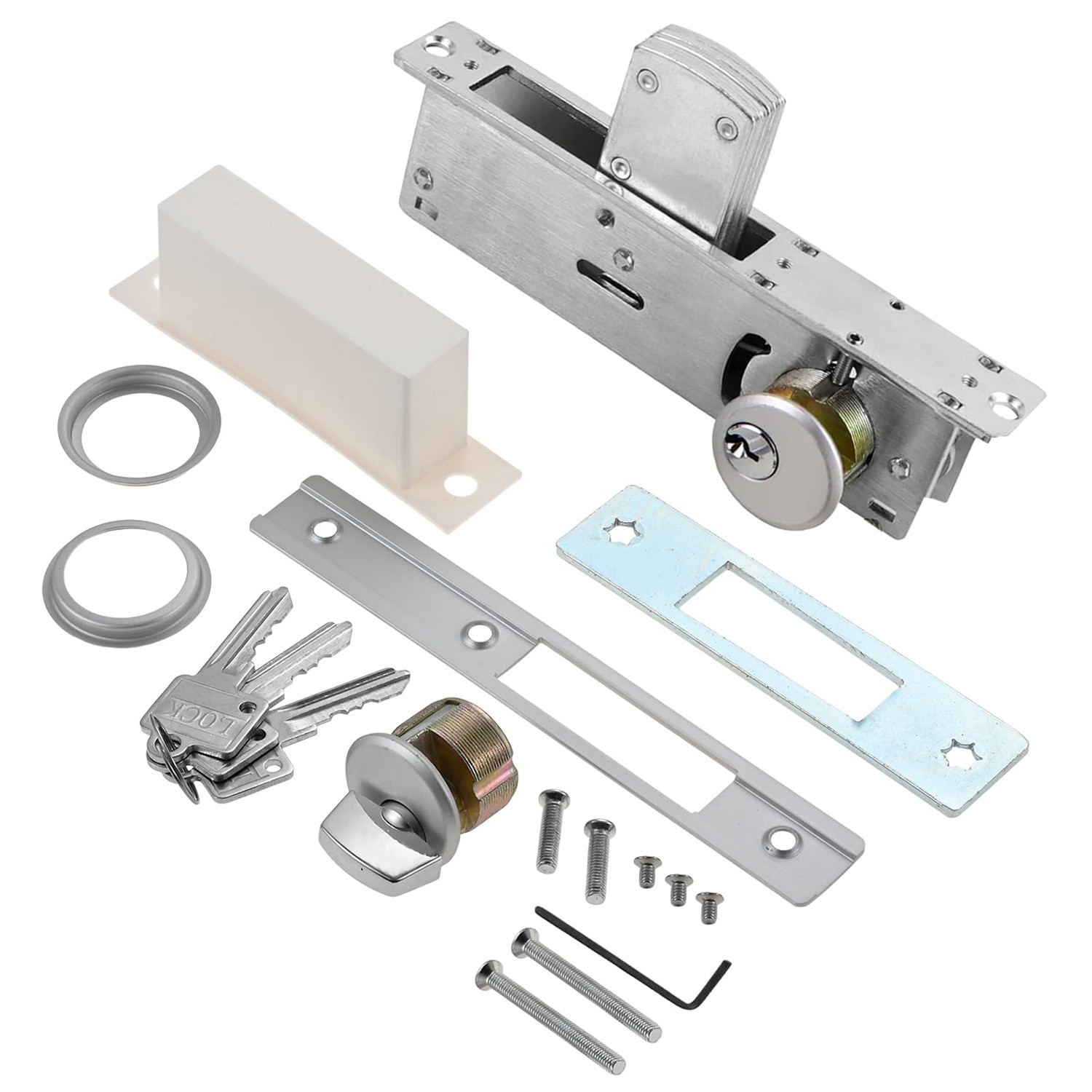 MOOTVGOO Storefront Door Mortise Lock, Commercial Door Locks, Swing ...