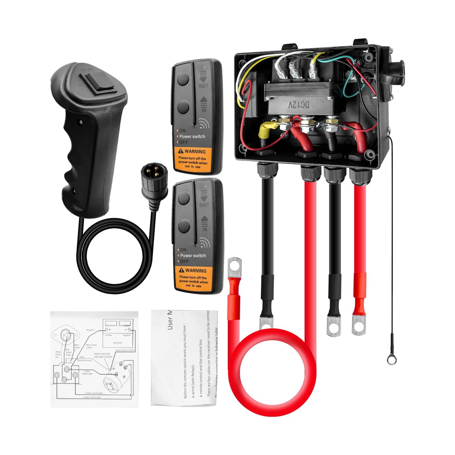 GMURA Pre-Wired Winch Control Box Kit, 12V 500A Winch Solenoid ...