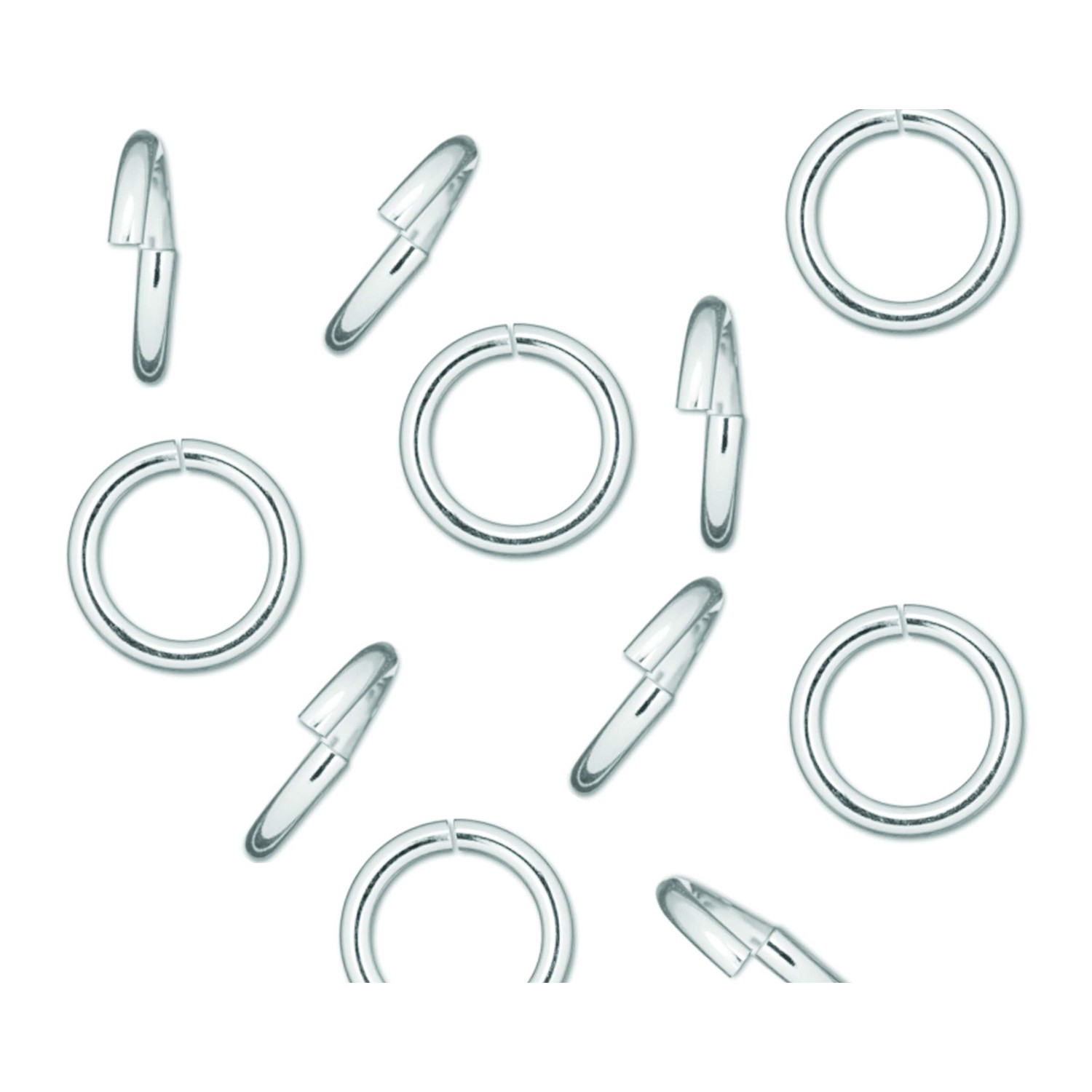 BJC® Solid Sterling Silver 925 Jump Rings in 6mm 1 Ring, 5 Rings, 10 ...