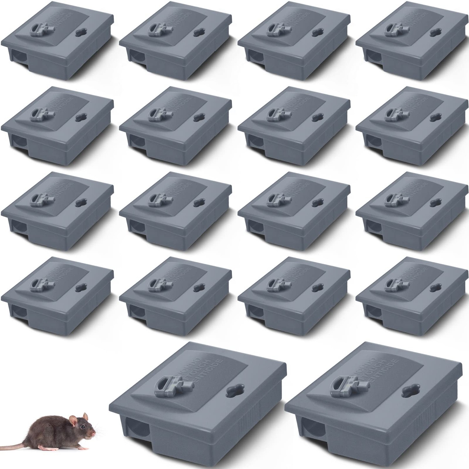 24 Pcs Mice Bait Station with Key Small Bait Station Traps Reusable ...
