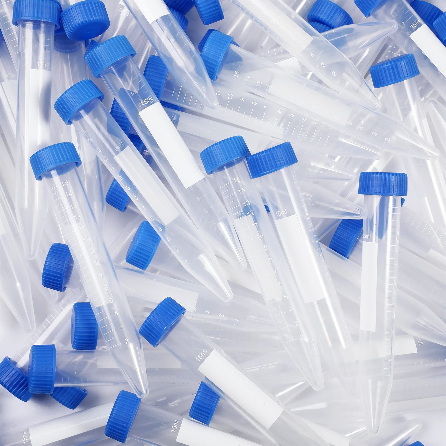 Konohan 200 Pack Conical Centrifuge Tubes, Sterile Plastic Test Tubes ...