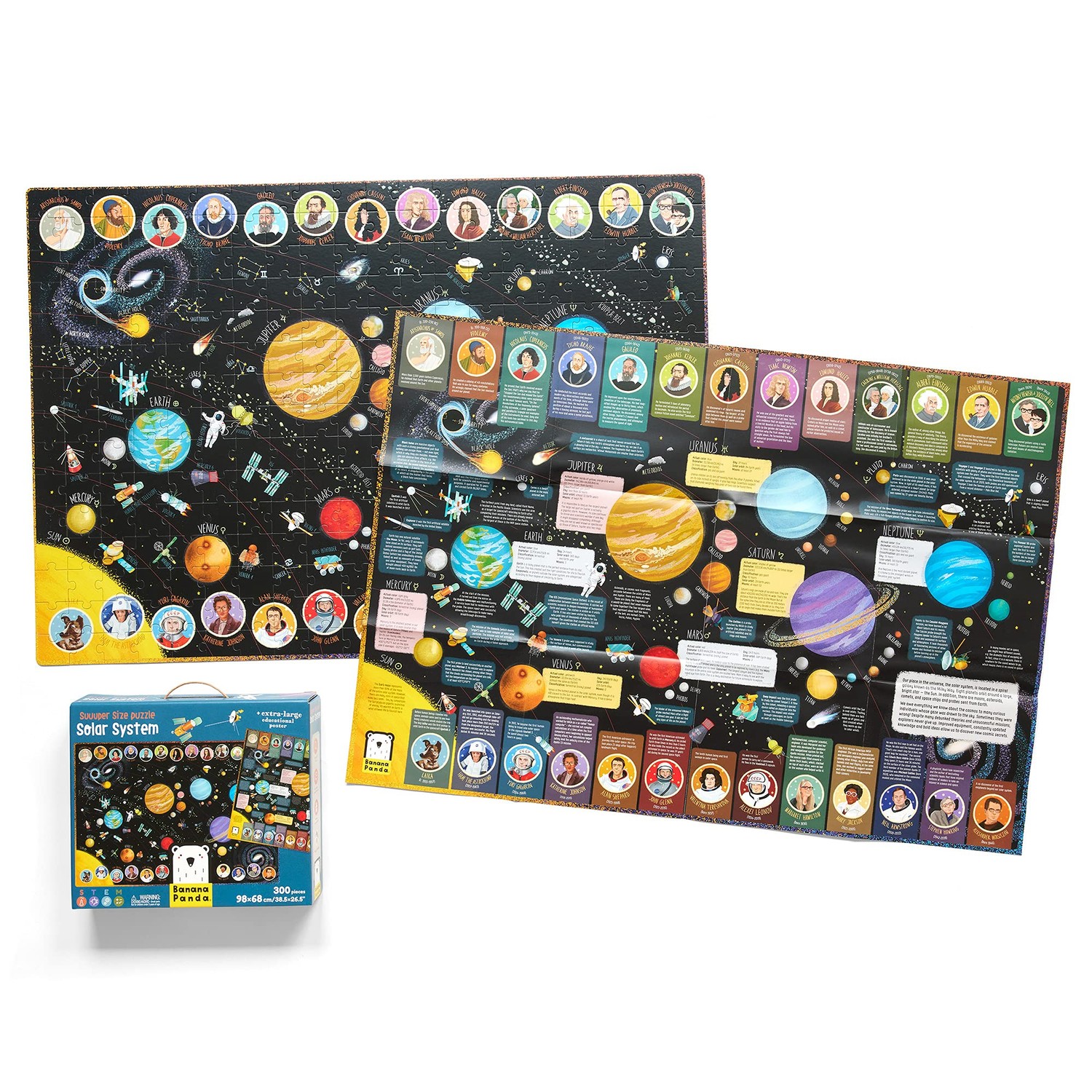 Banana Panda Solar System Puzzle - Suuuper Size 300-Piece Floor Puzzle ...