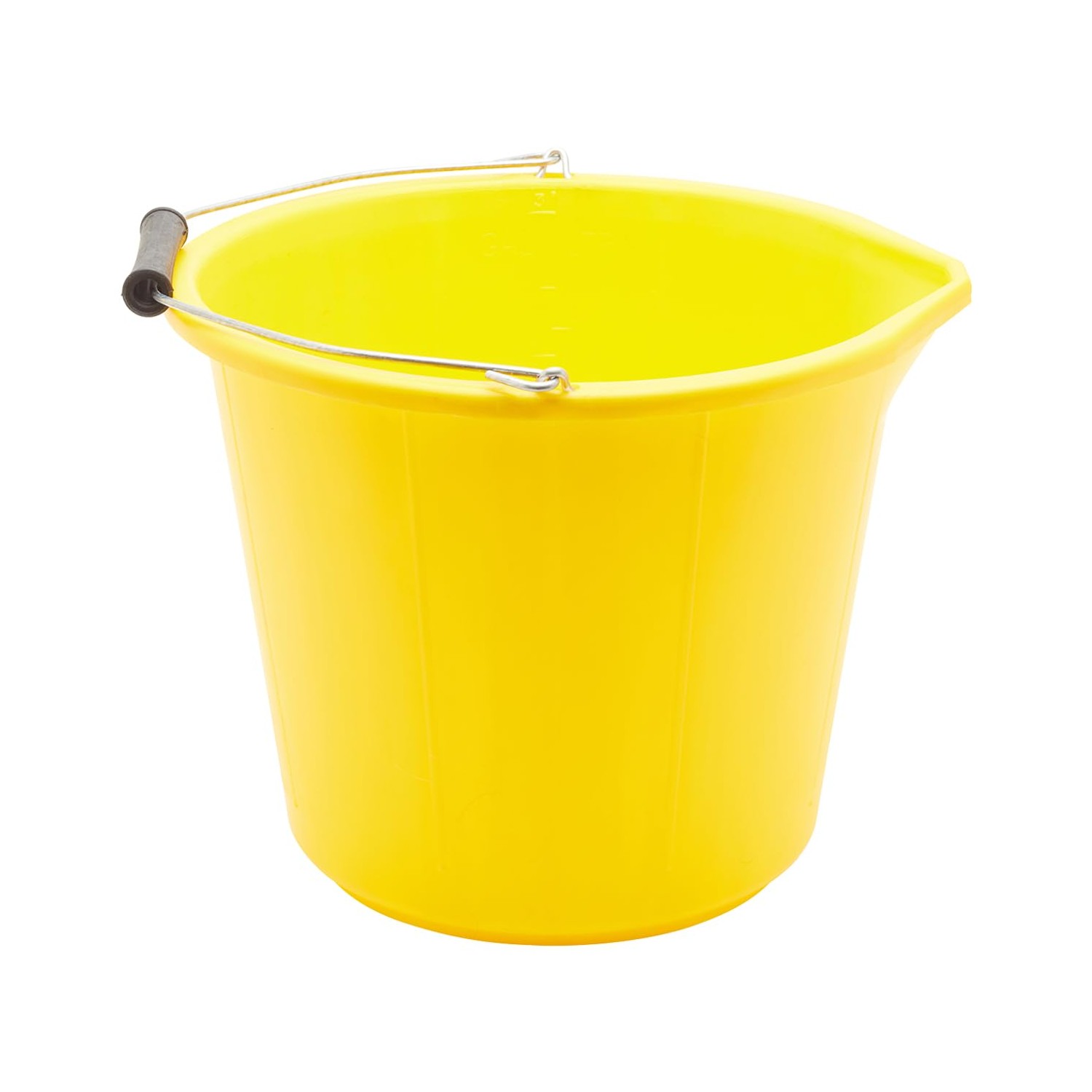 Prodec Heavy Duty Yellow 14 Litre (3 Gallon) Plastic Builders Bucket ...