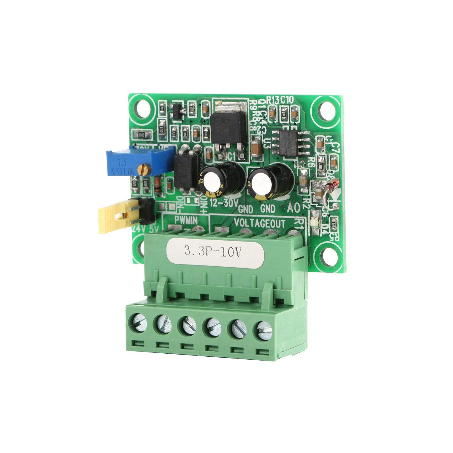 Pwm Signal Voltage Converter, 0-10V Analog Output Voltage 0-100% 1-3Khz PWM Signal Input, D/A ...