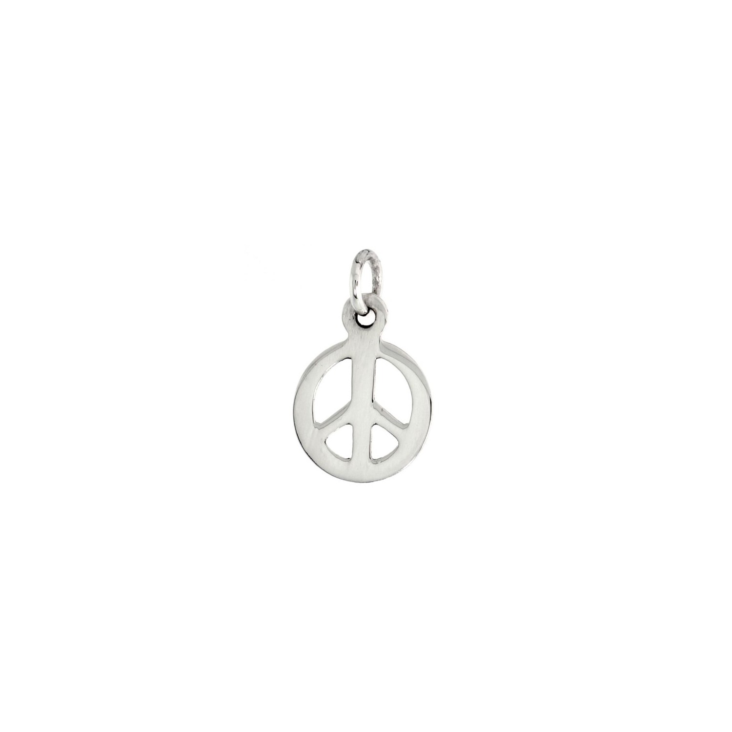 Sterling Silver Tiny Peace Sign Pendant, with 18 inch Thin Box Chain, 1 ...