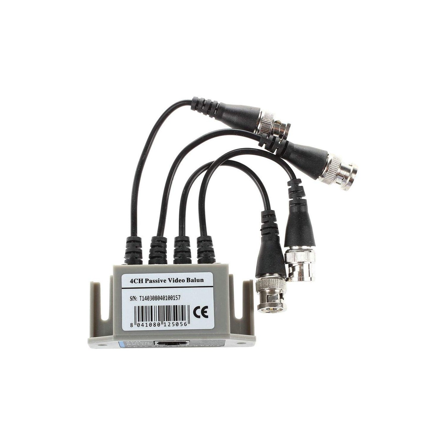 BW New CCTV 4 Channel Passive UTP Transmitter Video Balun BNC Male to ...