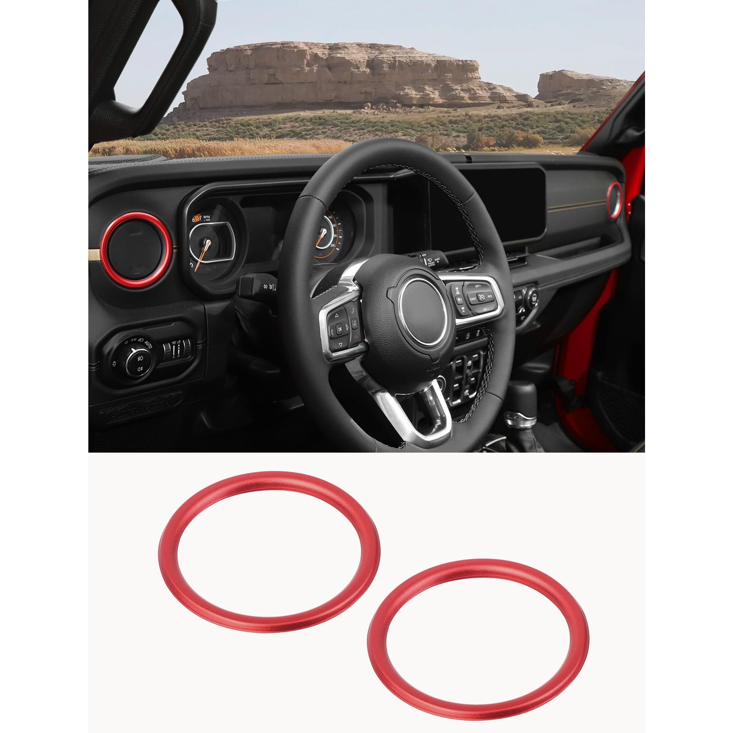 Savadicar HVAC Air Vent Trim Covers for 2024+ Jeep Wrangler (JL ...