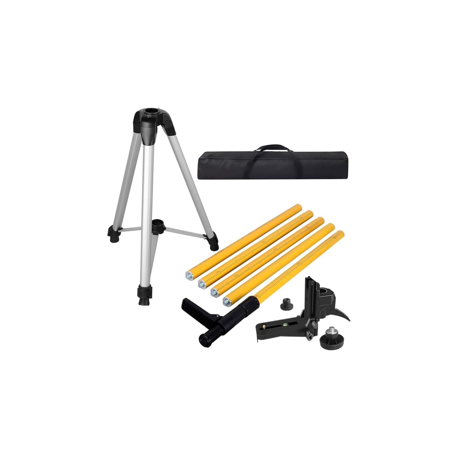 Takamine Ft./3.7m Telescoping Pole with Adjustable Laser Level Tripod ...