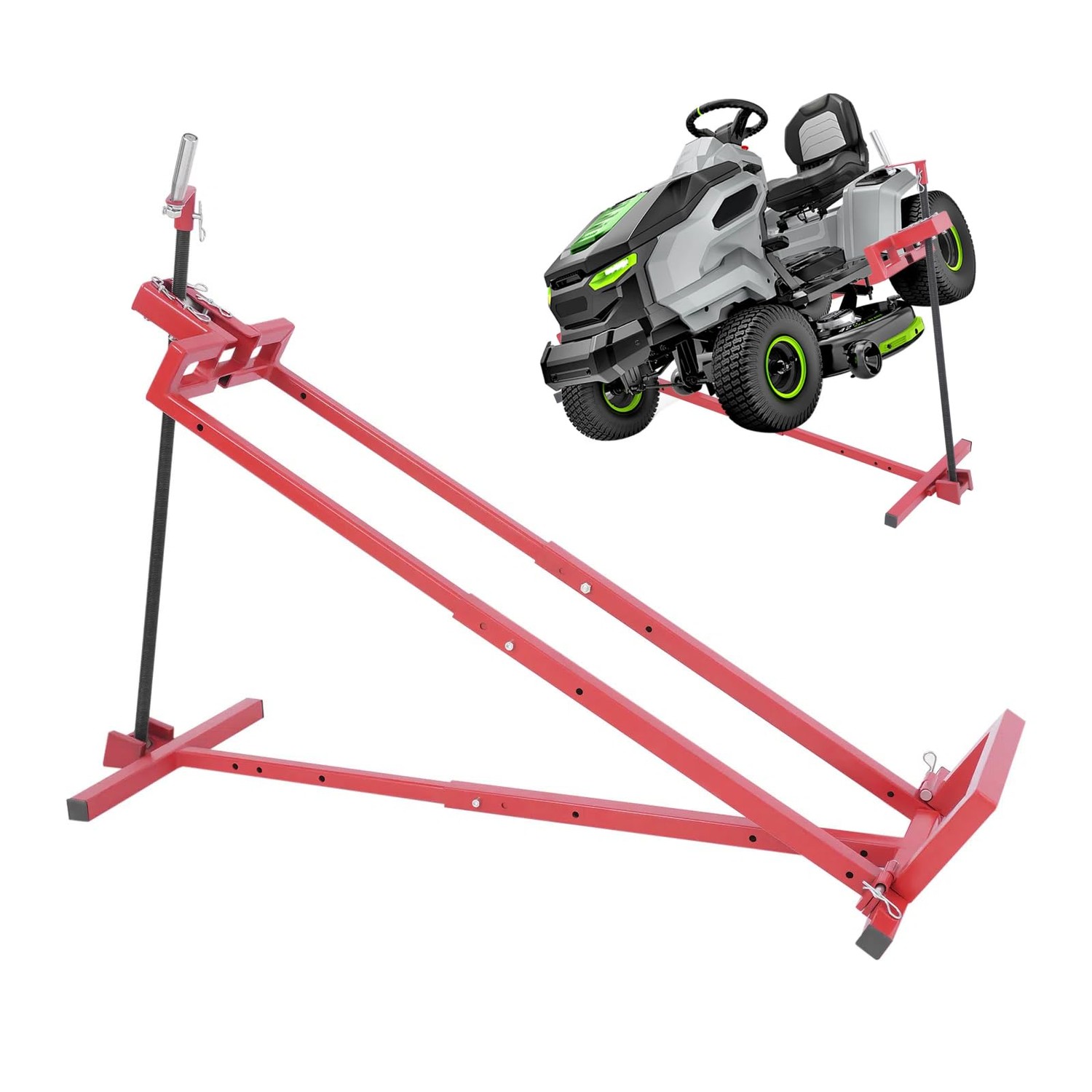 Ride on Lawn Mower Jack Lift, Telescopic Maintenance Jack for Lawn ...