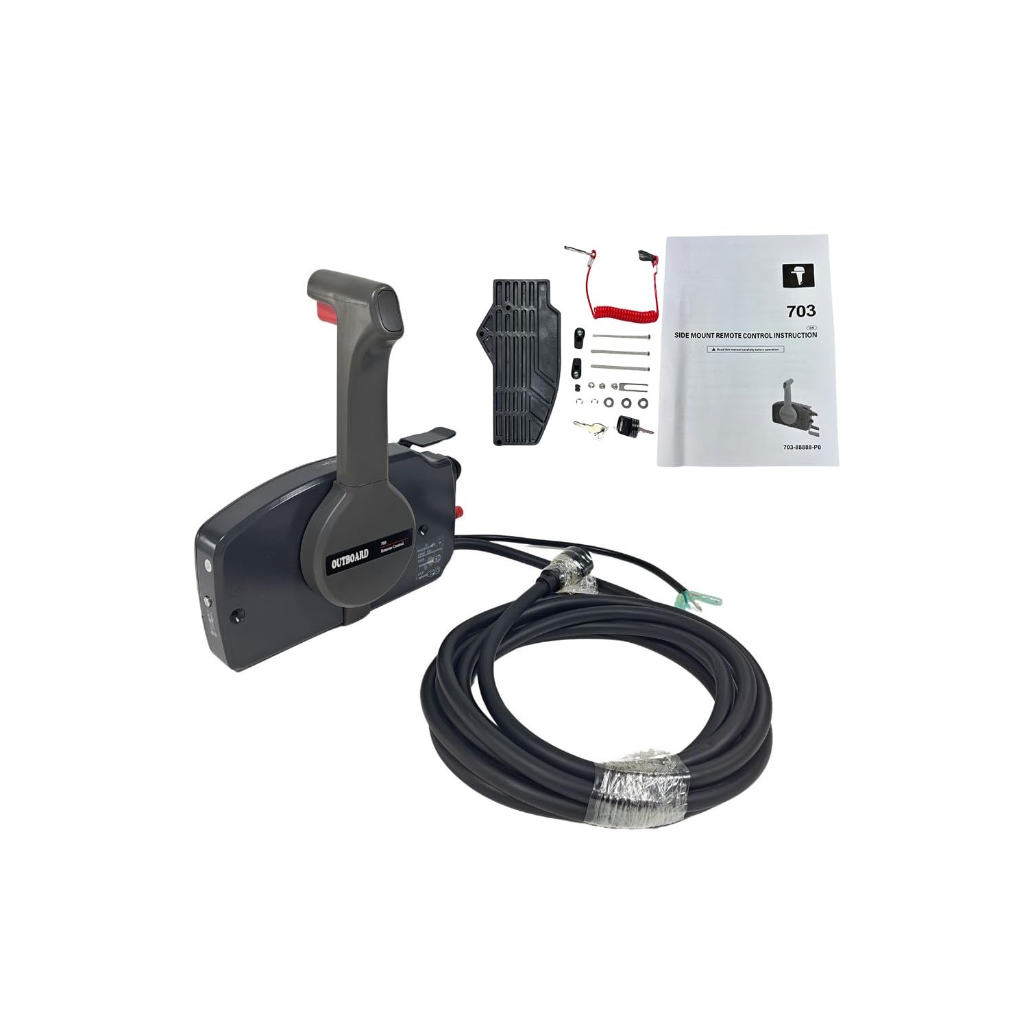 Boatcon Mechanical 703 Side Mount Control Box (Black) 703-48230-14 Push ...